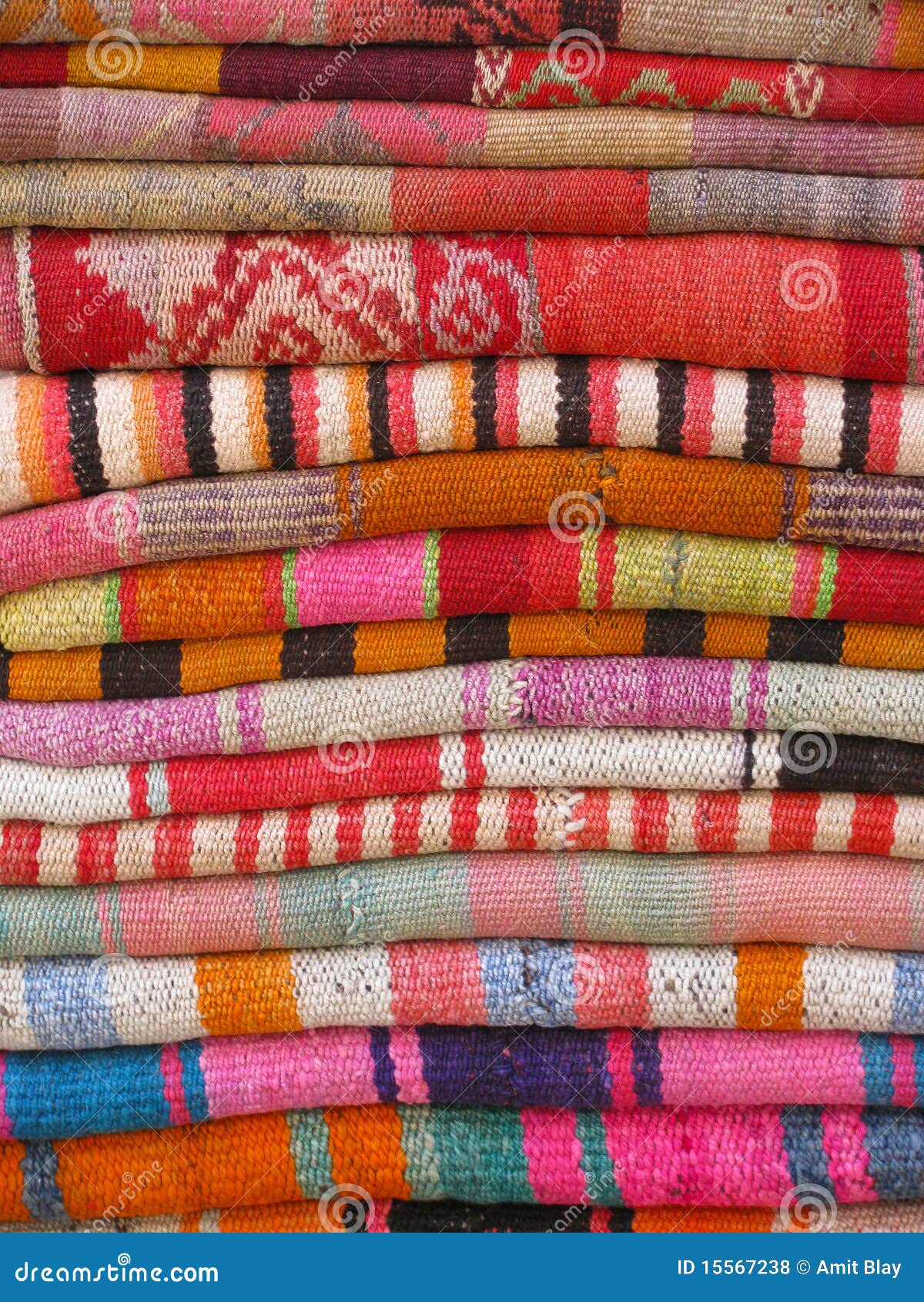 Colorful and Vibrant Fabrics Stock Photo - Image of textile, vivid ...