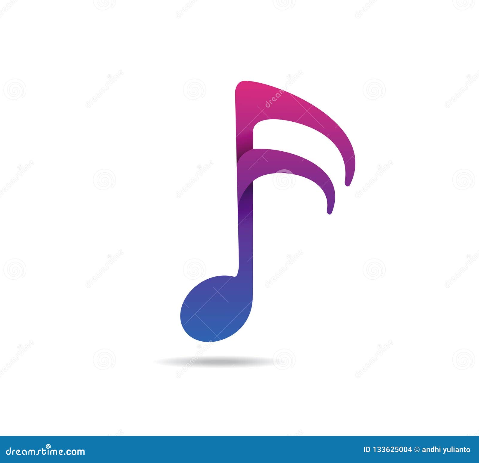 Colorful Music Key Note Vector Icon Logo Design Illustration Stock ...