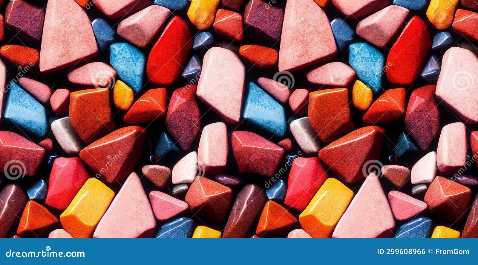 Colorful Vibrant Rocks Texture, Seamless Pattern, Top View Background ...