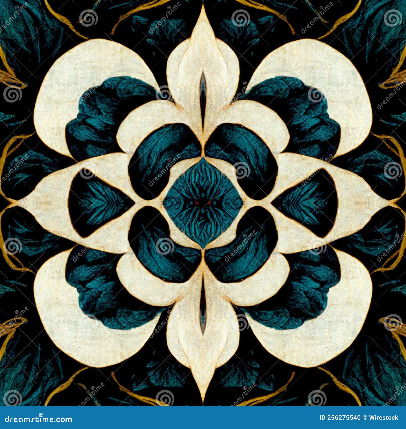 Colorful Victorian Floral Seamless Pattern Background Stock ...