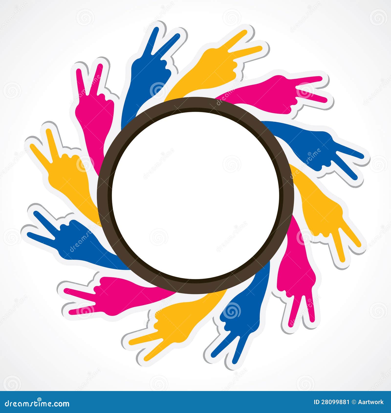 Victory Hand Symbol Silhouette Vector Illustration | CartoonDealer.com ...