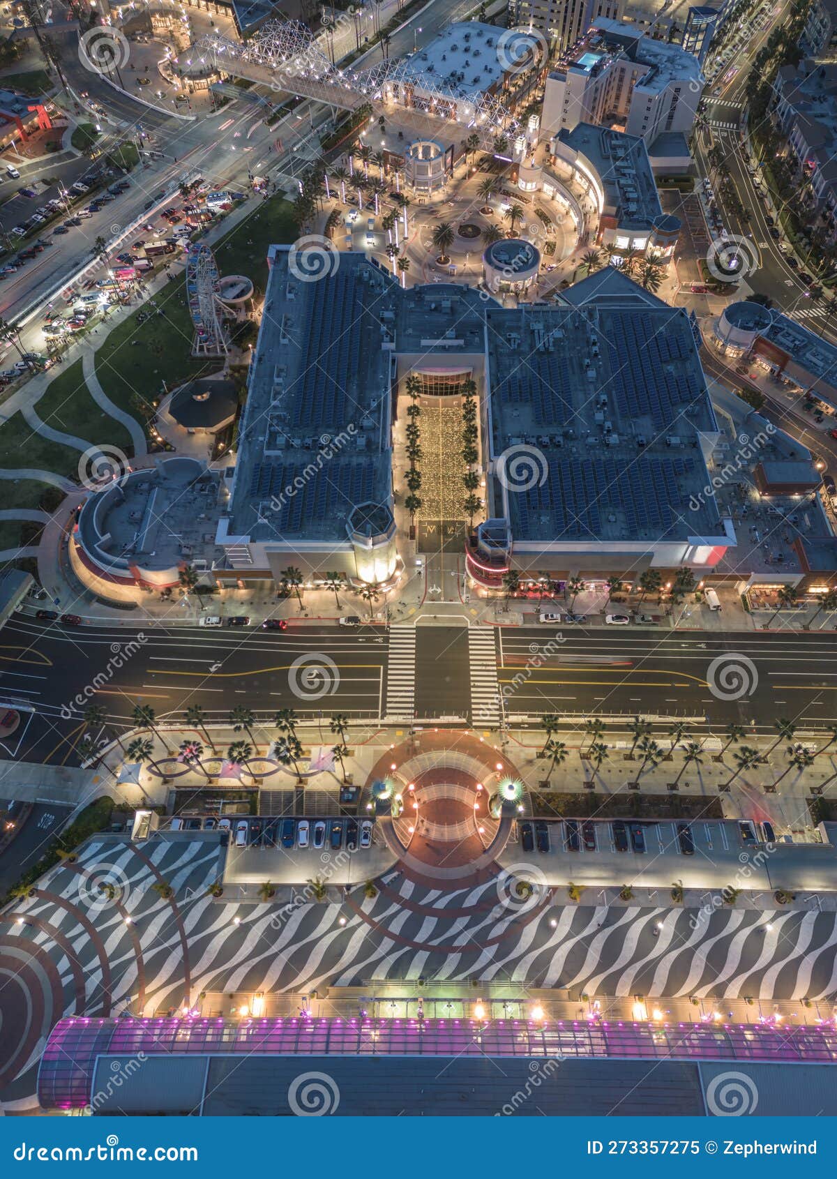 Colorful View of the City from Above Stock Image - Image of downtown ...