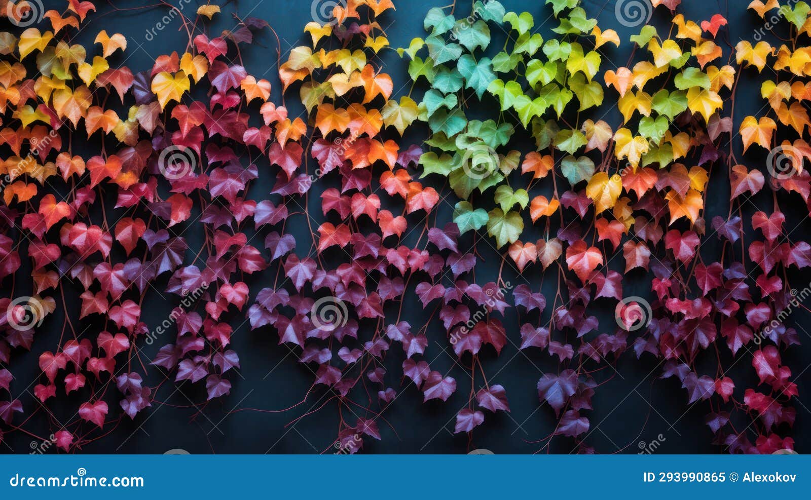 Colorful Vine Wall in a Botanic Garden AI Generated Stock Illustration ...