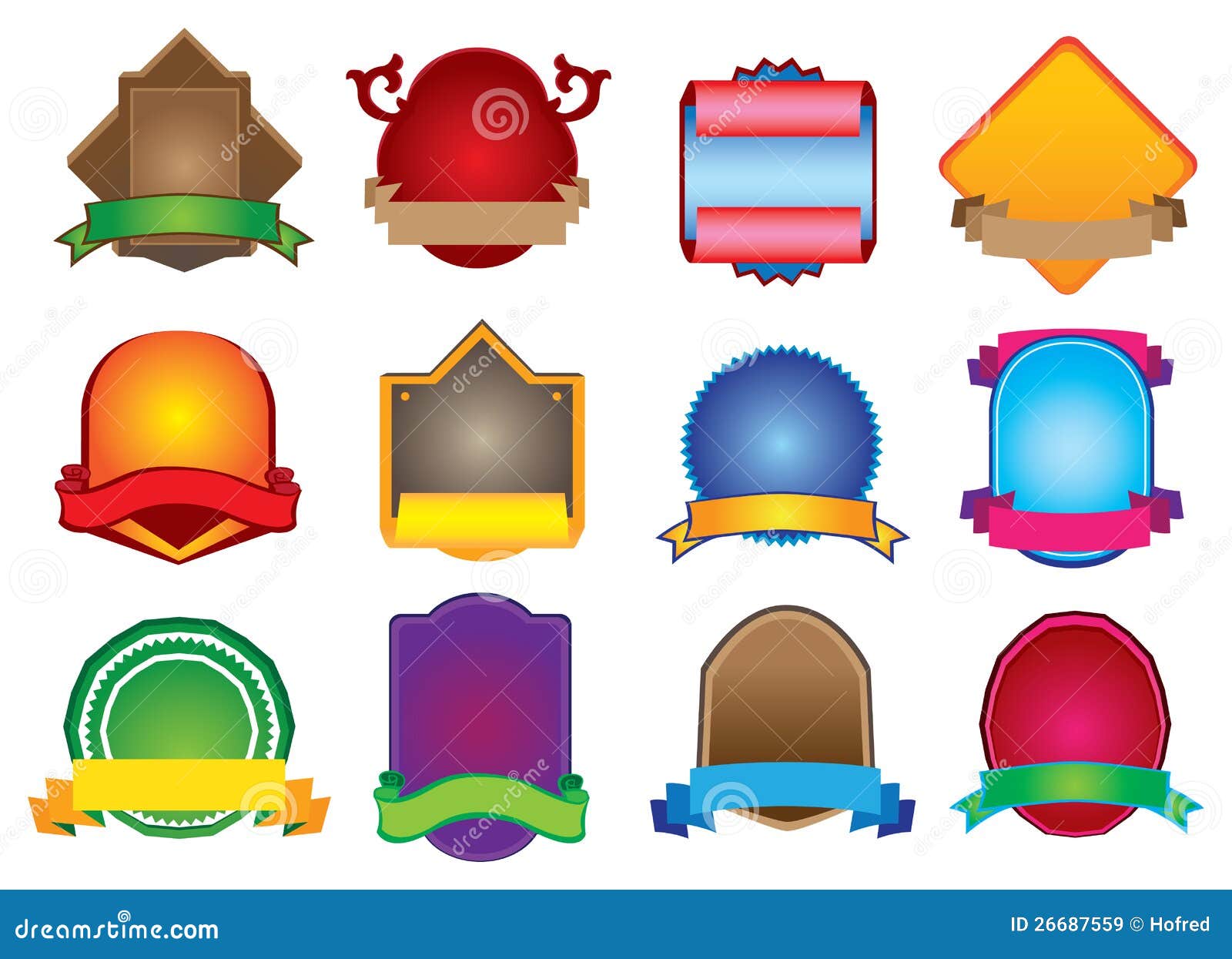 Colorful Vintage frames stock vector. Illustration of handcrafted ...