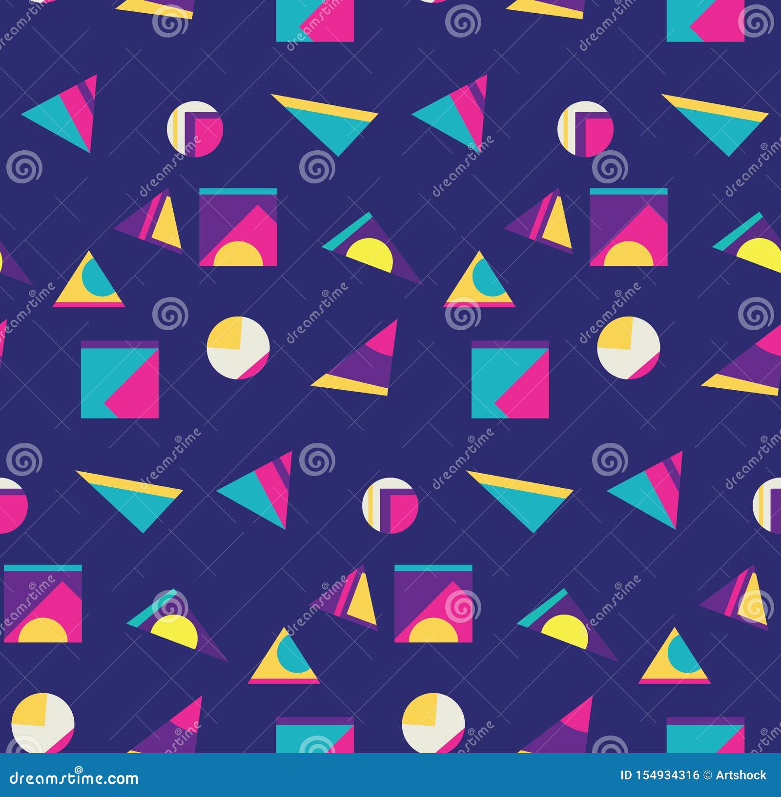 Colorful Vintage Geometric Patterns Stock Illustration - Illustration ...