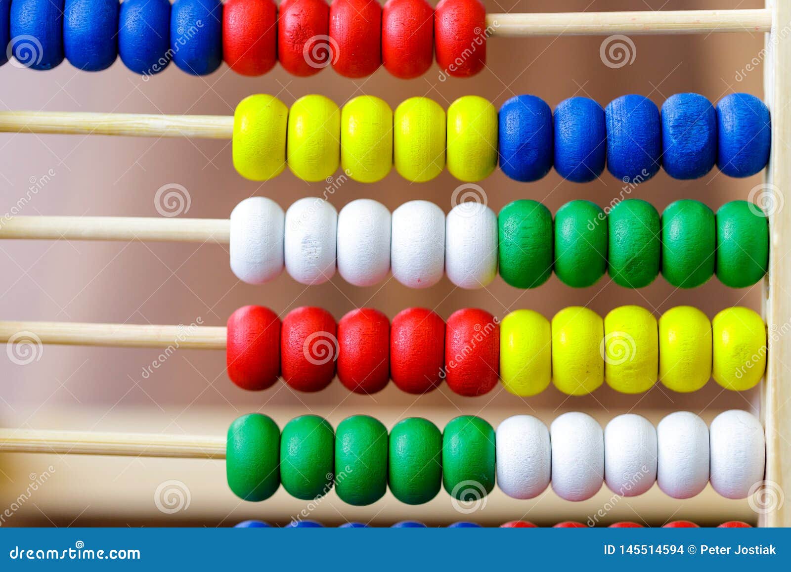 Colorful Vintage Style Wooden Abacus. for Learning Basic Mathematics ...