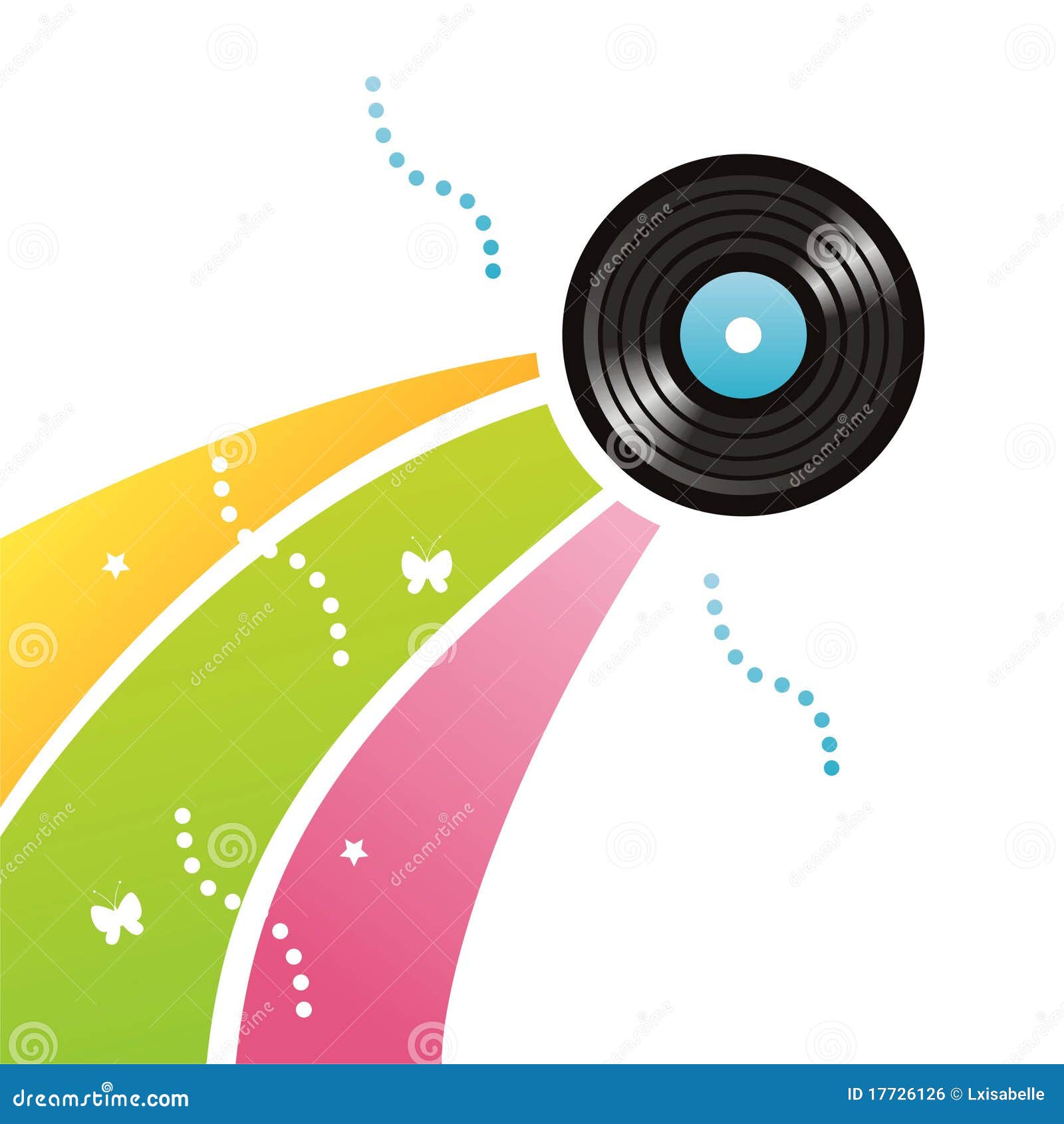 Colorful Vinyl Record Background Stock Vector - Illustration of ...