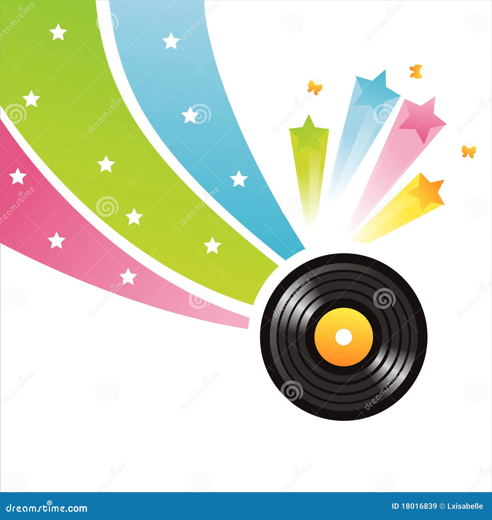 Colorful Vinyl Record Background Stock Vector - Illustration of sound ...