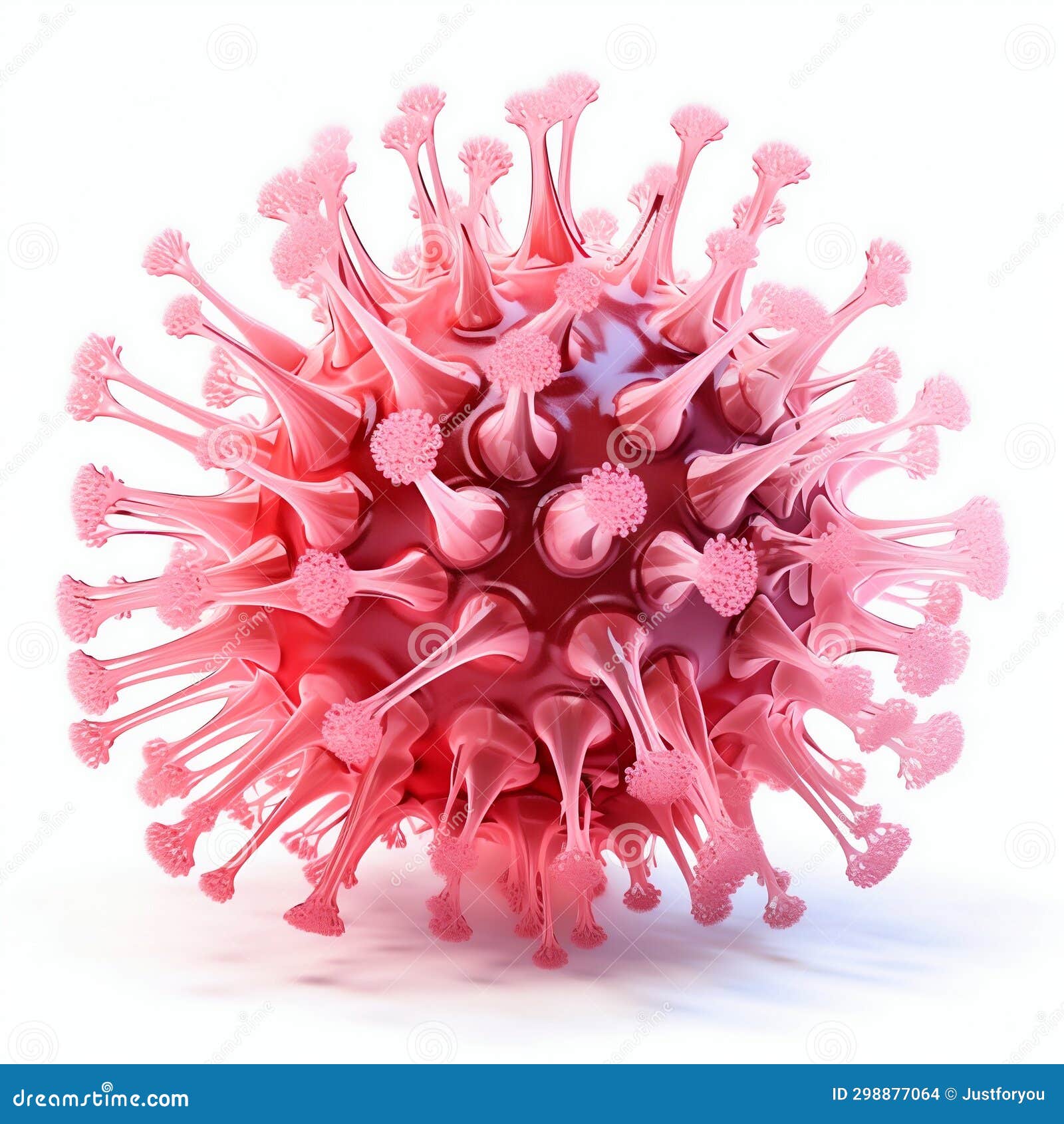 Colorful Viral Microbe Model Isolated on White. Generative Ai Stock ...