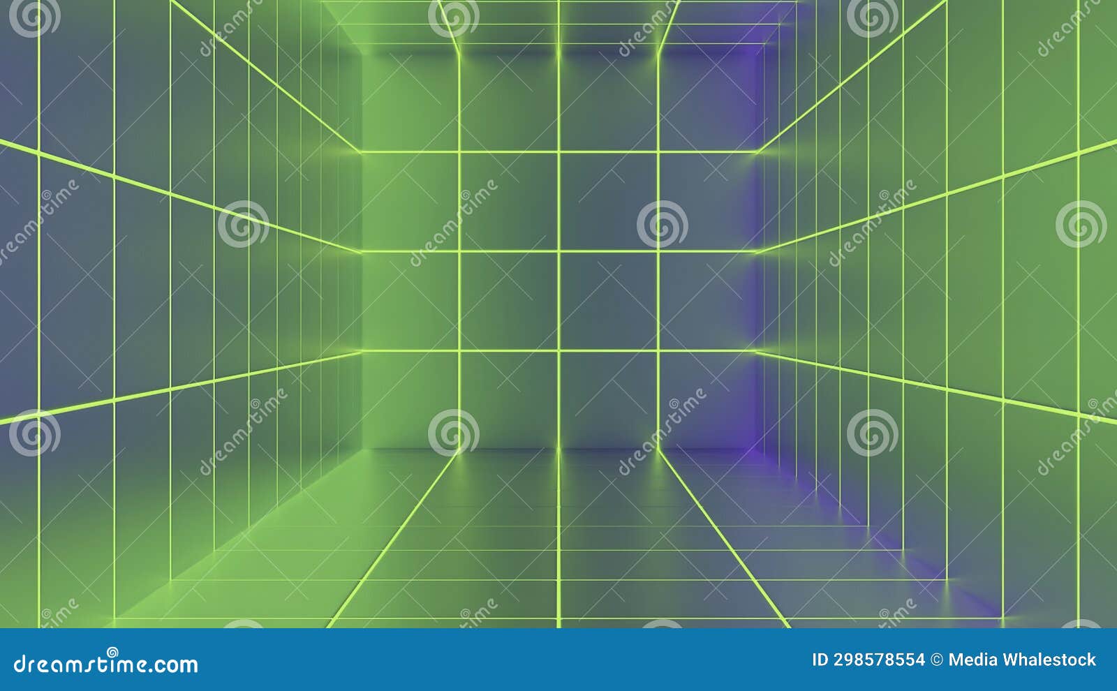 Colorful Virtual Cyber Tunnel with Grid. Design. Cyber Grid with ...