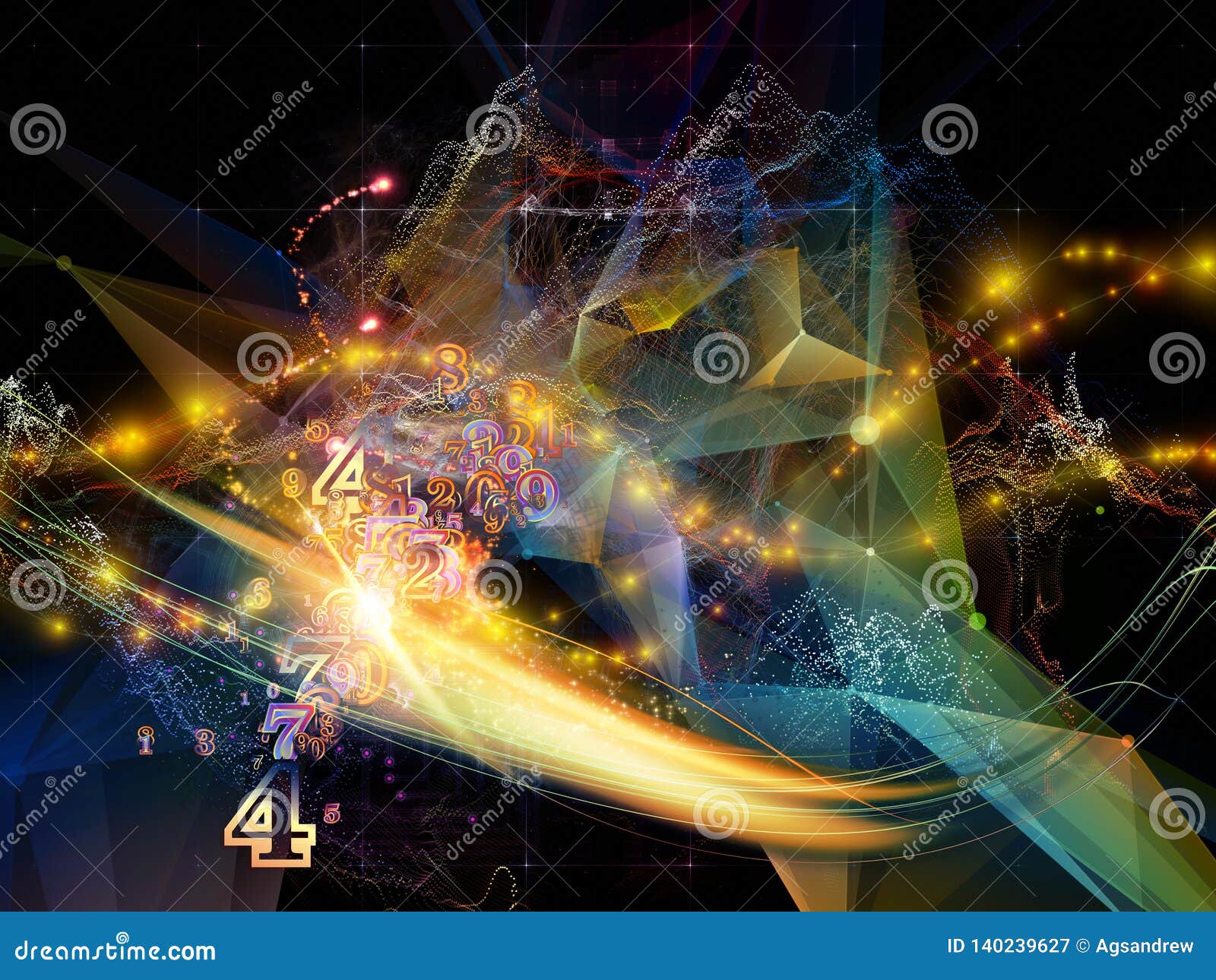Colorful Virtual World stock illustration. Illustration of movement ...