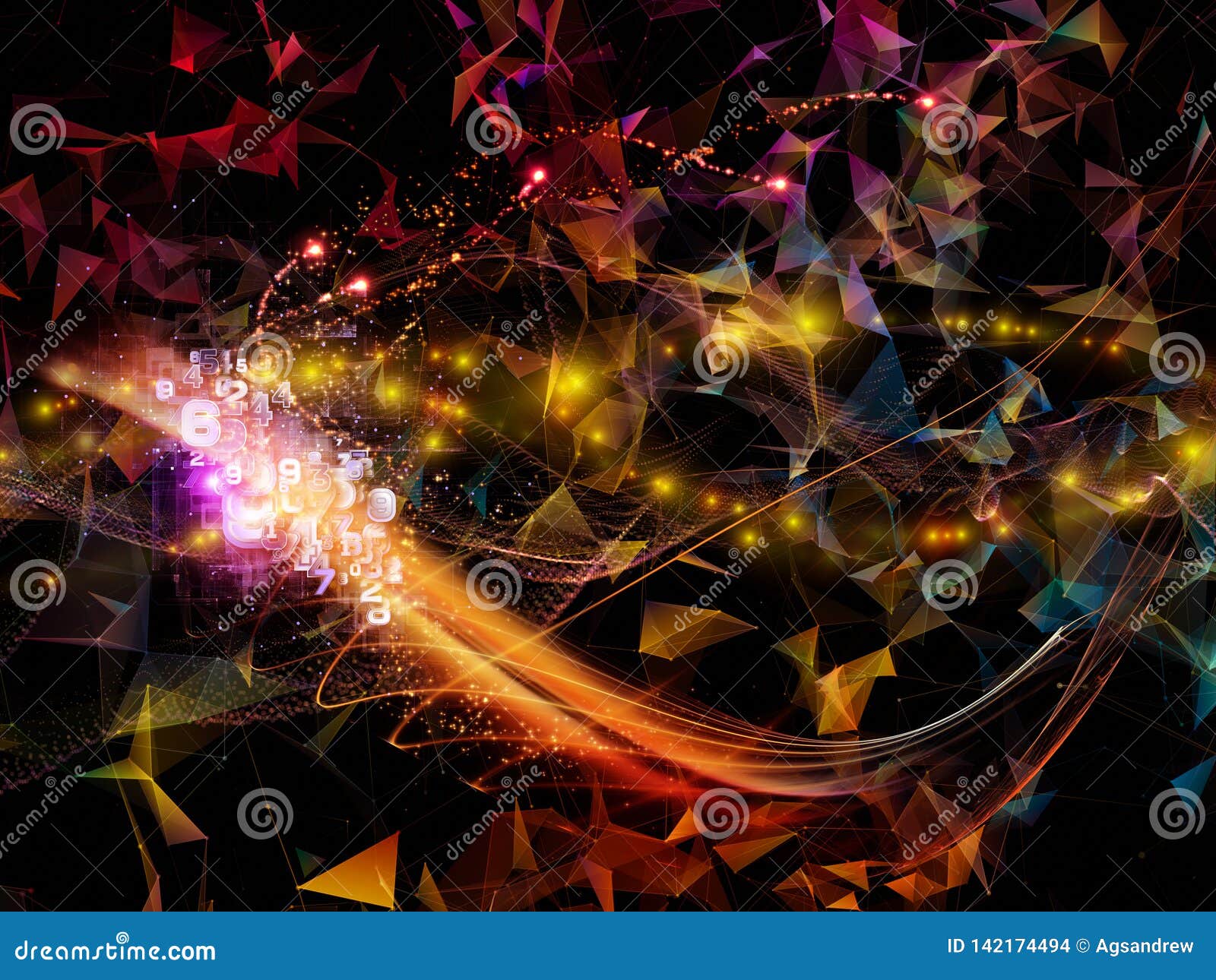 Colorful Virtual World stock illustration. Illustration of isolated ...