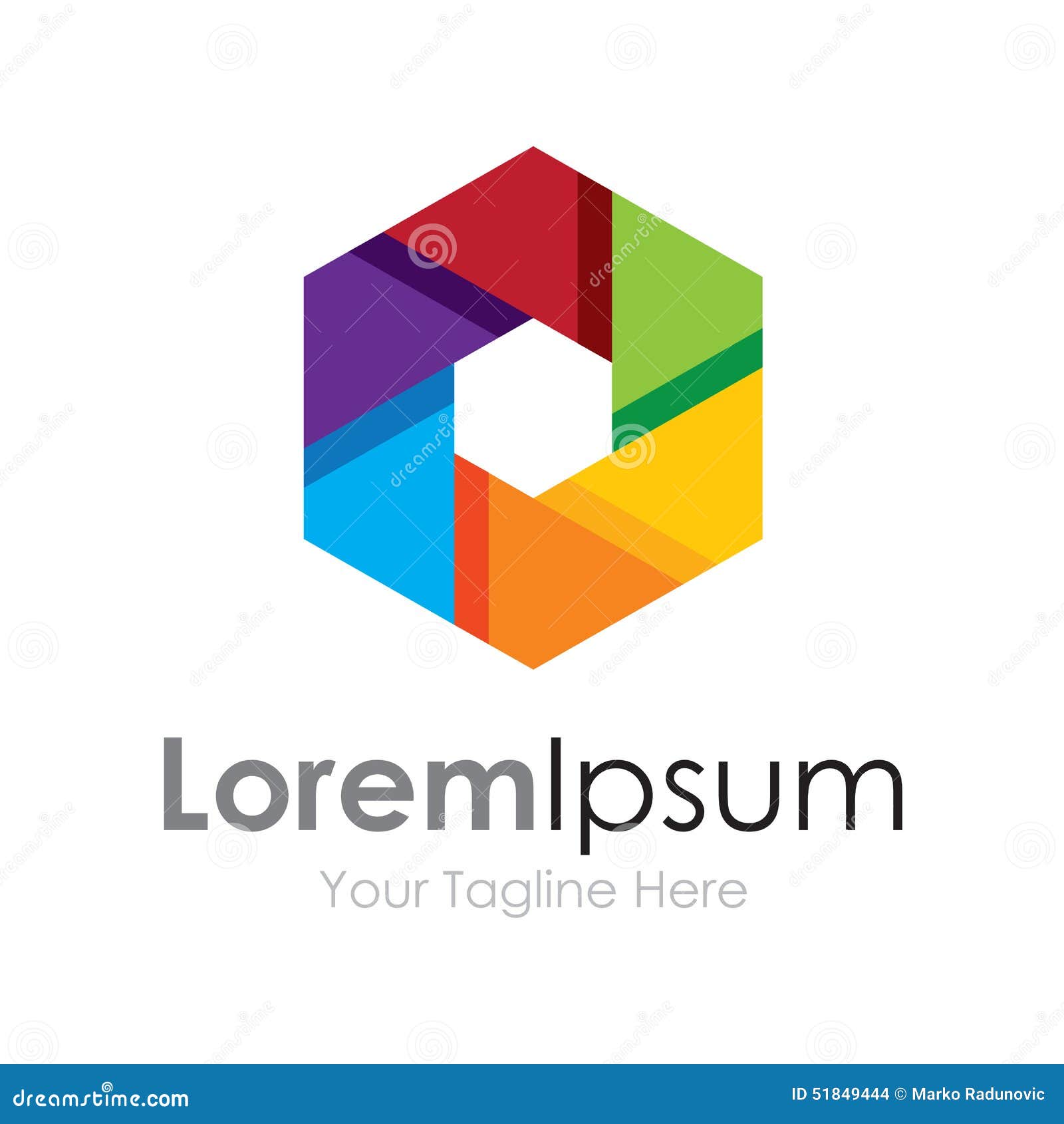 Colorful Vision Camera Focus Lens Concept Elements Icon Logo Stock ...