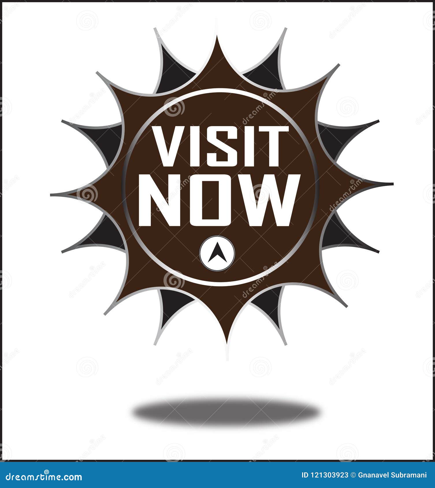 Colorful Visit Now Sale Button Click, Application Stock Illustration ...