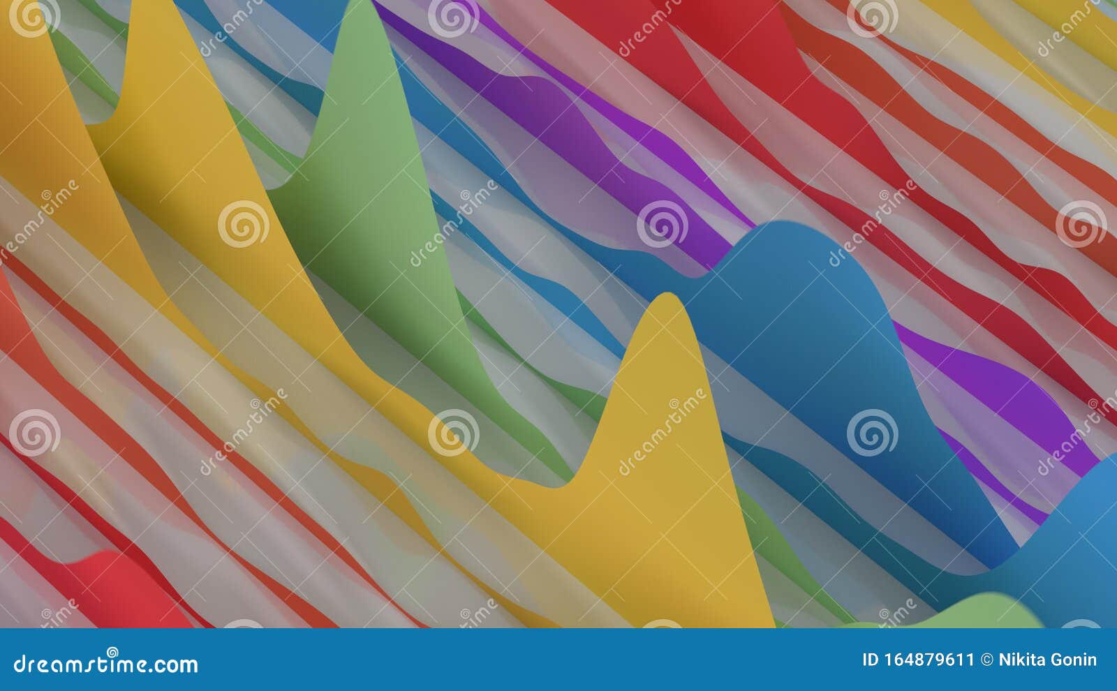 Colorful Visualization of Electromagnetic Waves 3D Rendering ...