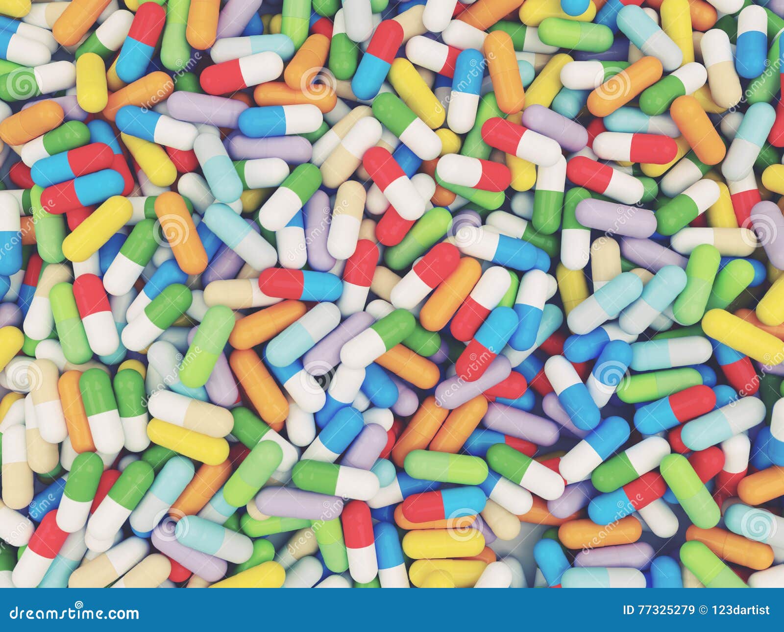 Colorful Vitamin Tablet stock image. Image of headache - 77325279