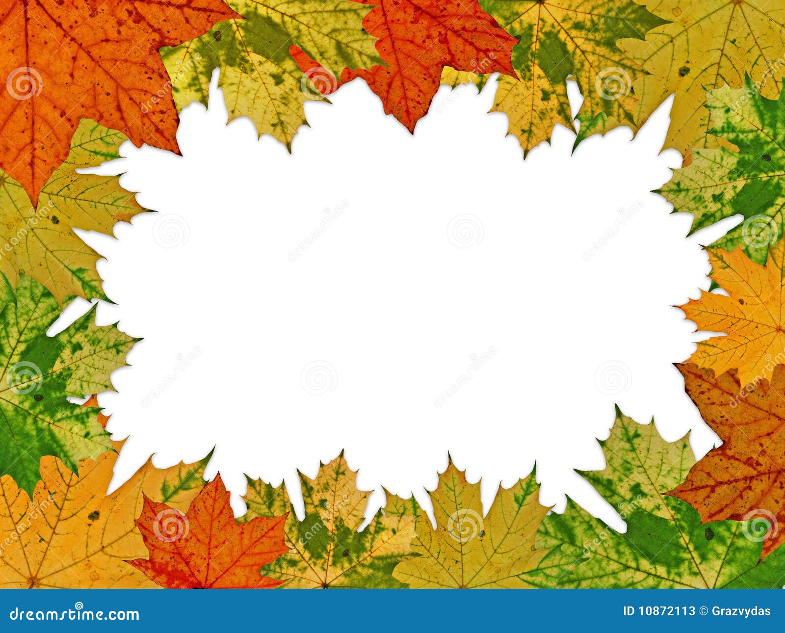 Colorful Vivid Autumnal Frame Stock Image - Image of element, copy ...