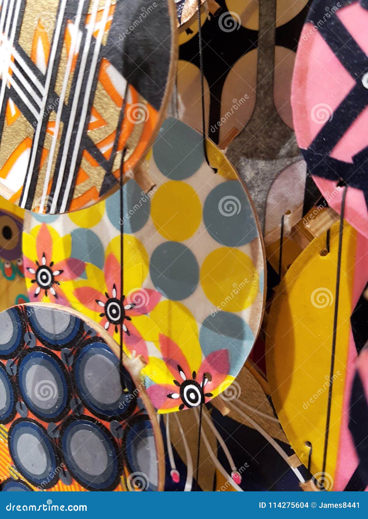 Colorful Vivid Circles Abstract Background. Stock Photo - Image of ...