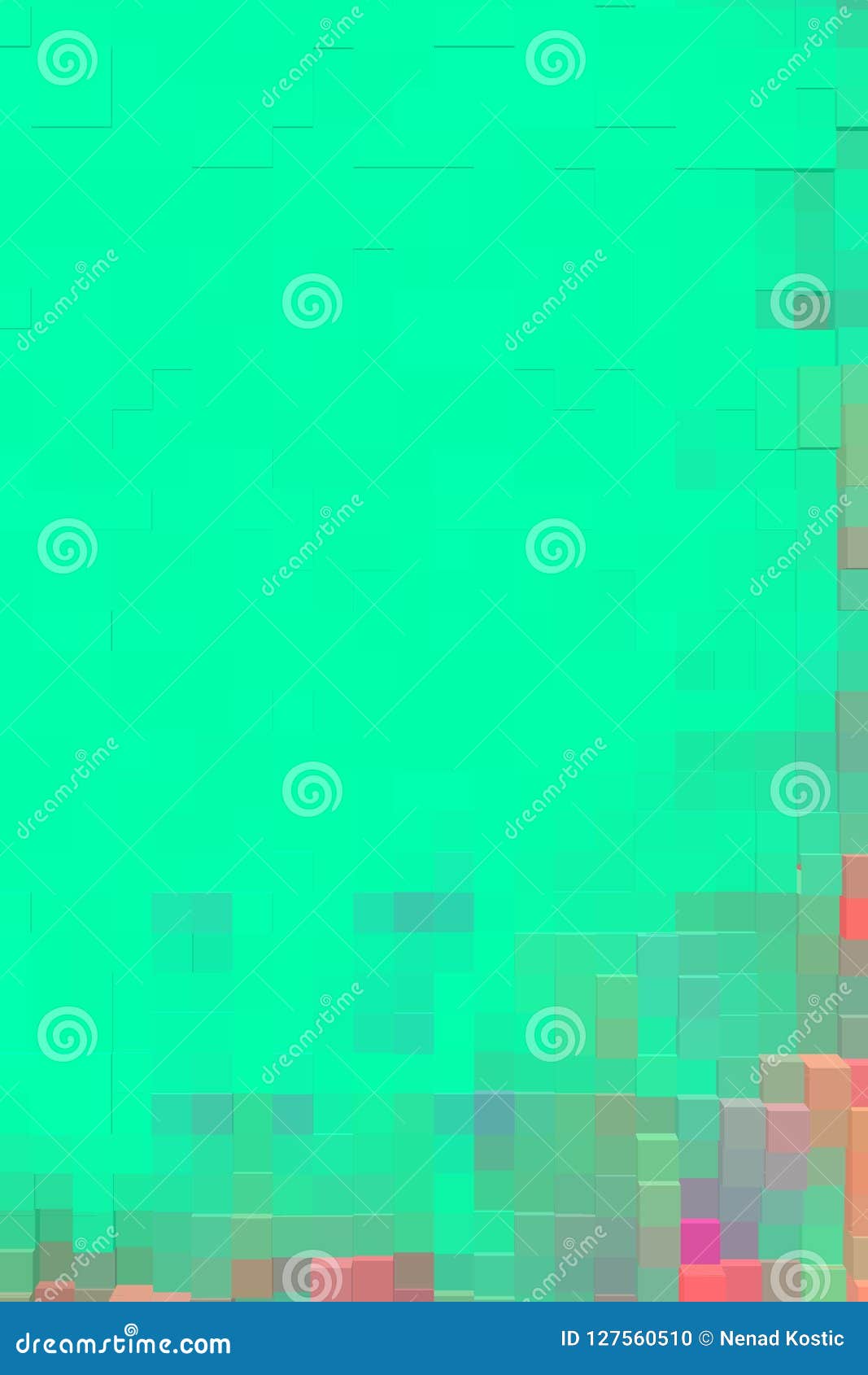 Colorful and Vivid Dynamic Cubes Structure. Stock Illustration ...