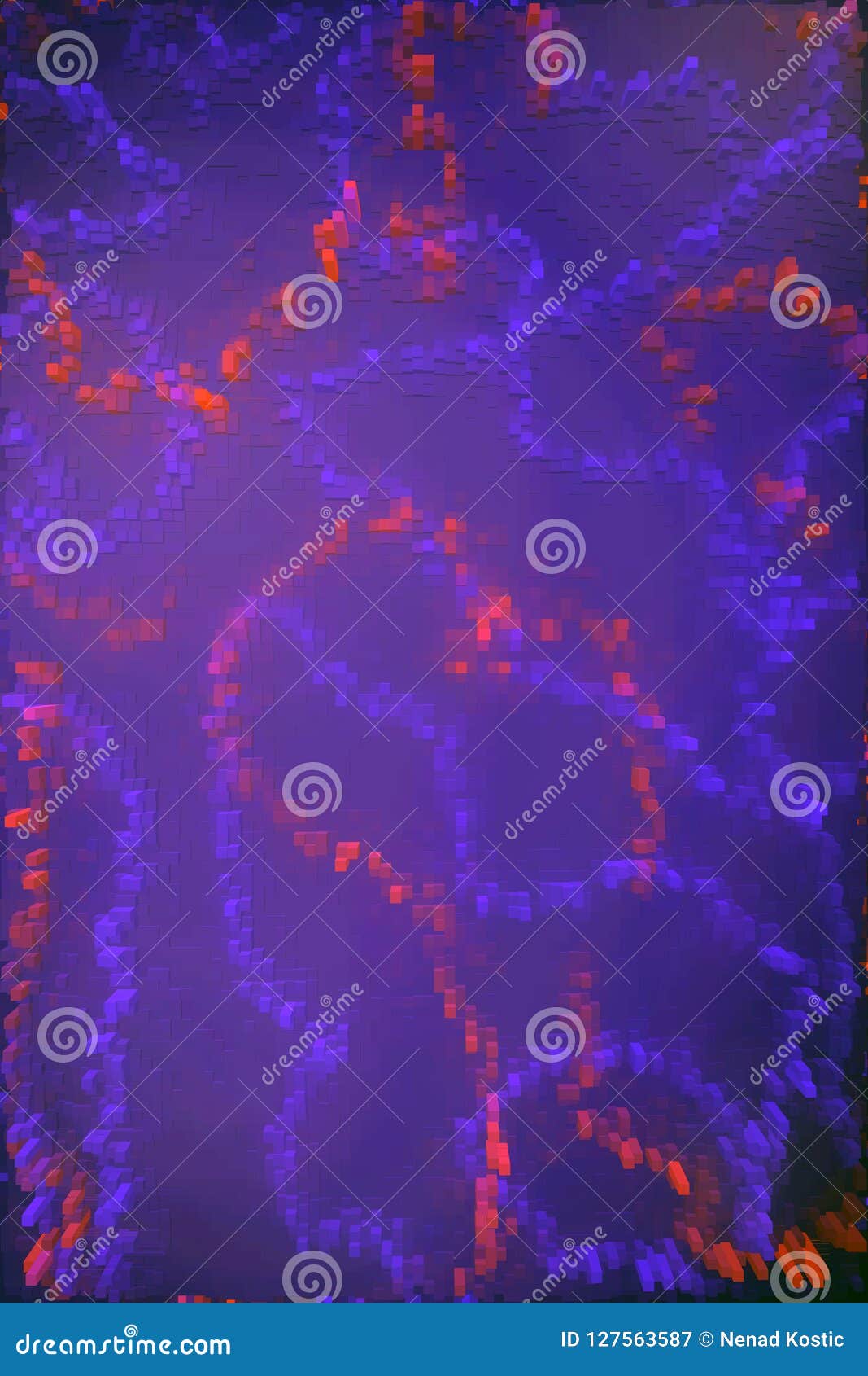 Colorful and Vivid Dynamic Cubes Structure. Stock Illustration ...