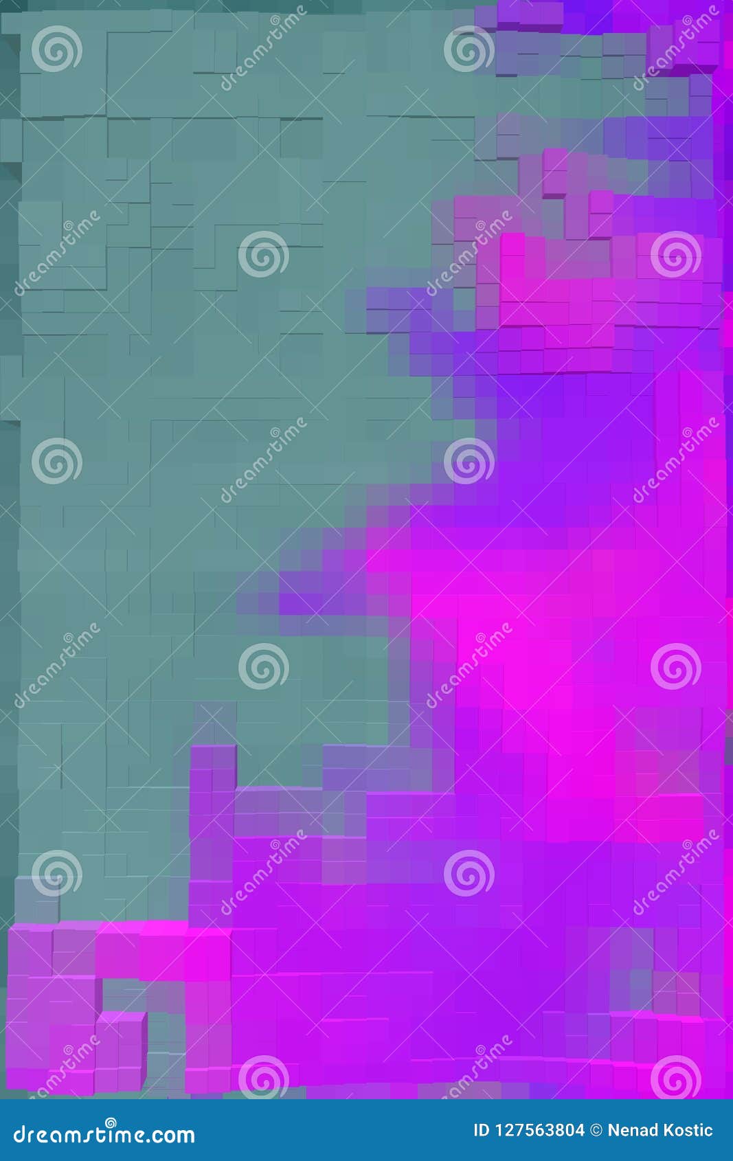 Colorful and Vivid Dynamic Cubes Structure. Stock Illustration ...