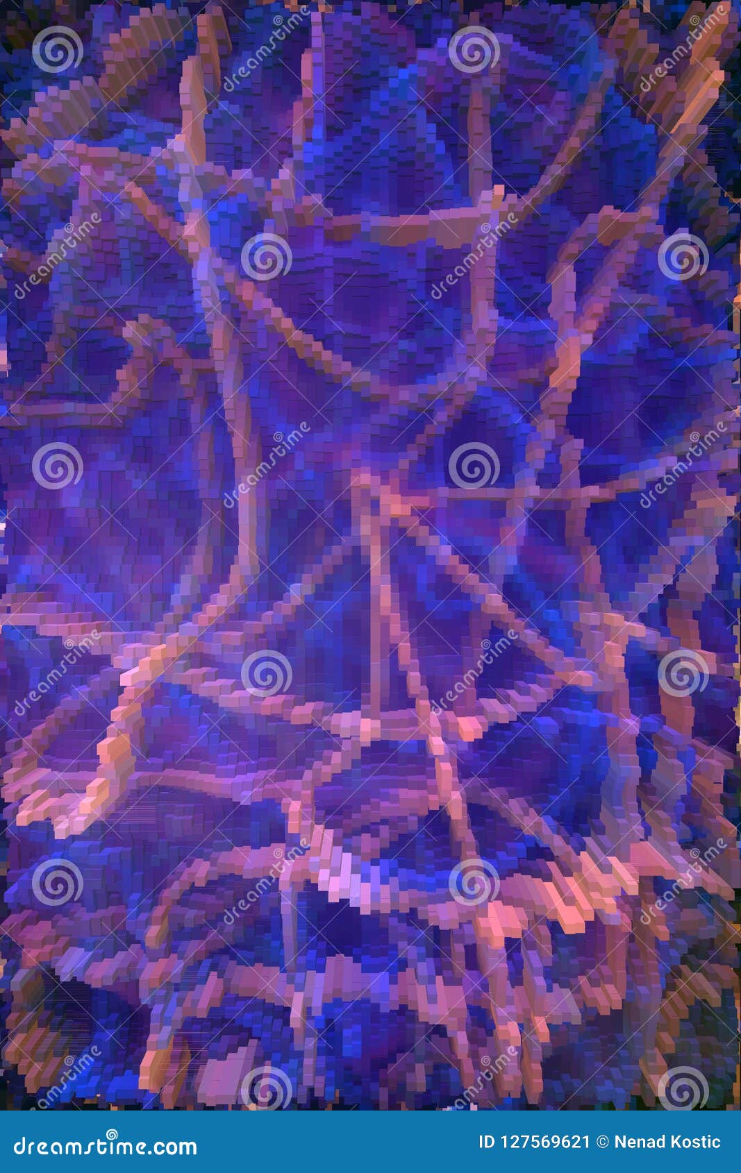 Colorful and Vivid Dynamic Cubes Structure. Stock Illustration ...