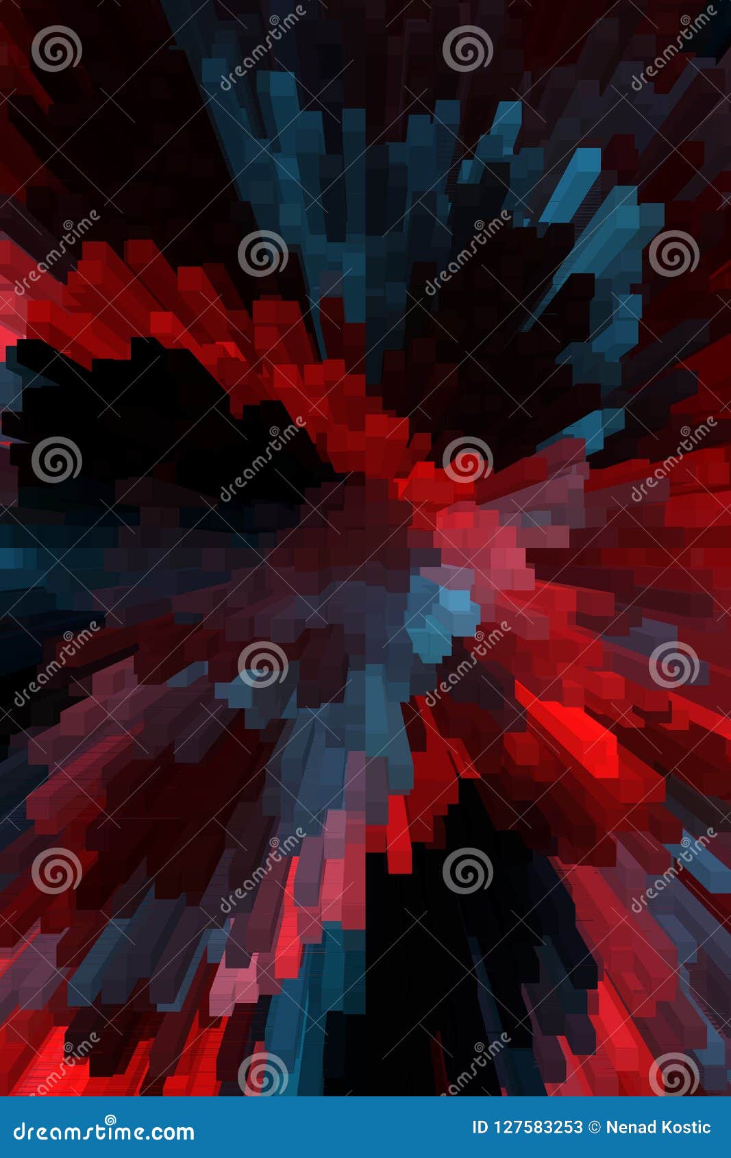 Colorful and Vivid Dynamic Cubes Structure. Stock Illustration ...