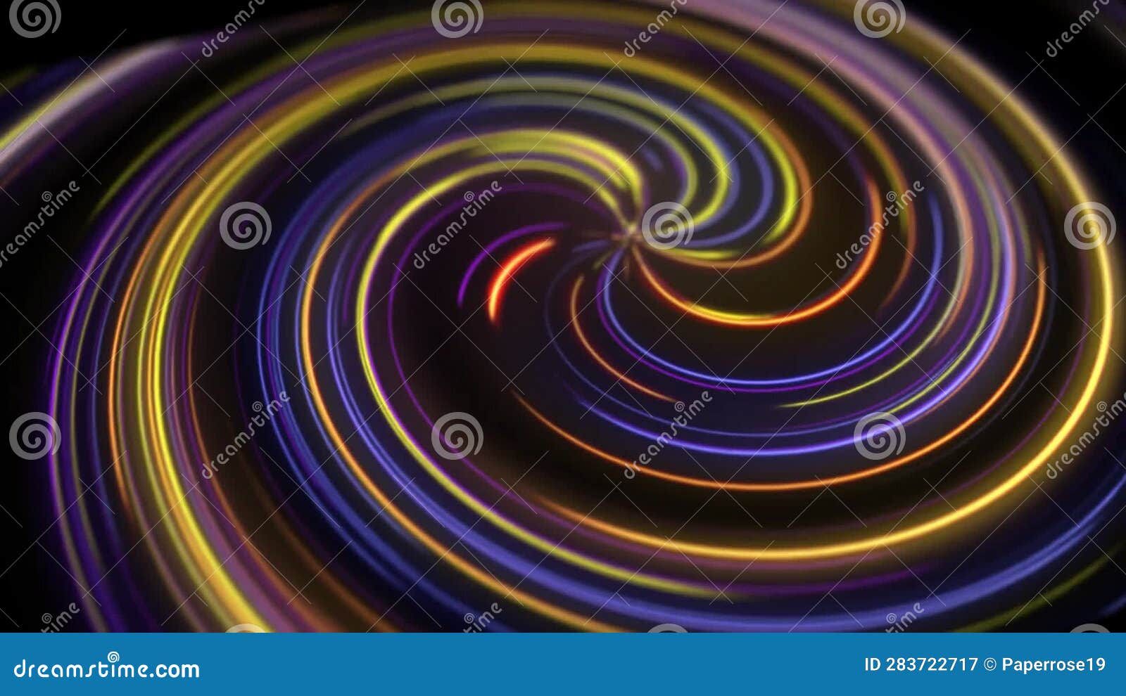 Neon Circle Lights Abstract Background for Colorful Vortex Concept ...