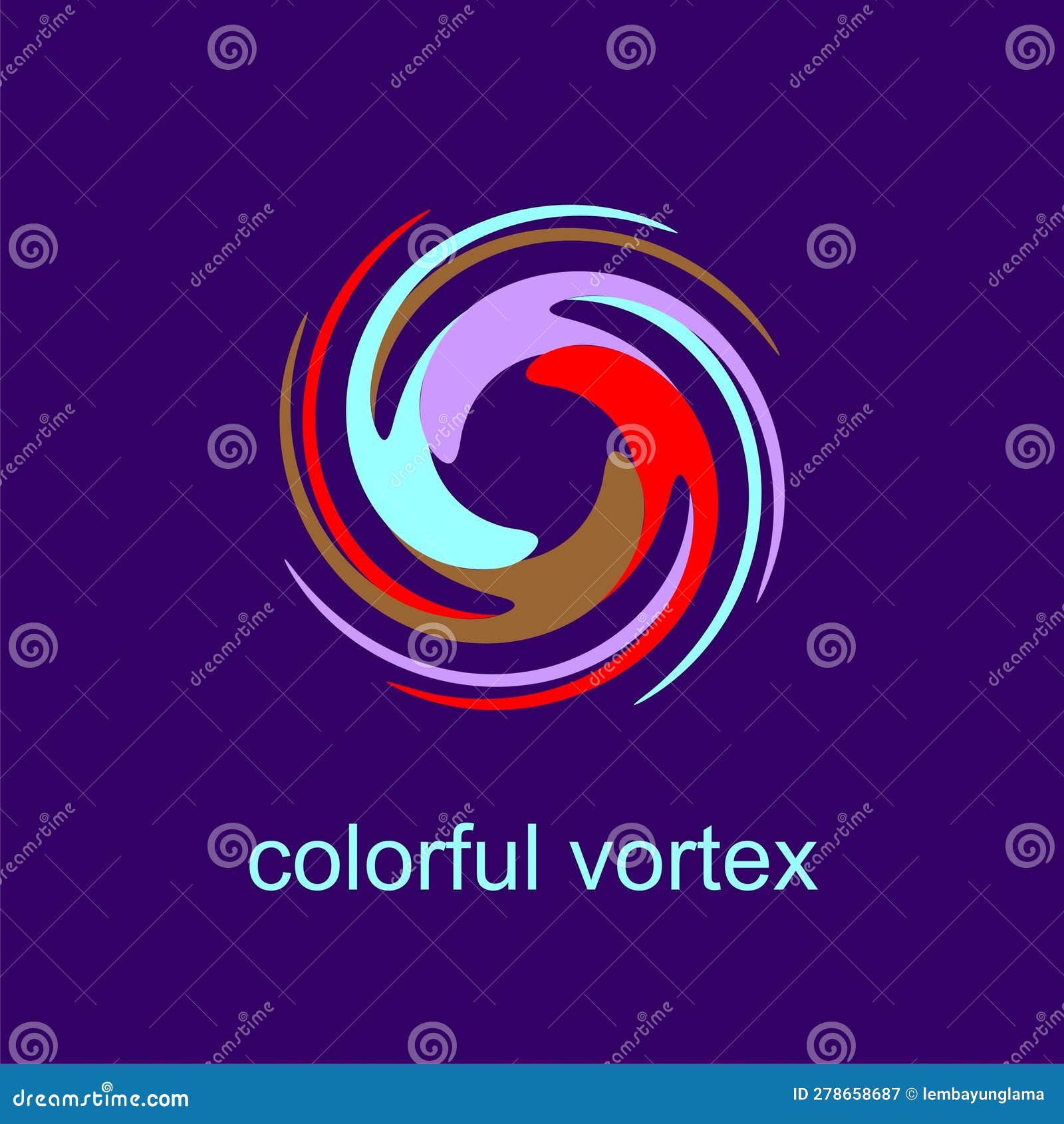 Colorful Vortex Simple Isolated Flat Vector Design Stock Vector ...