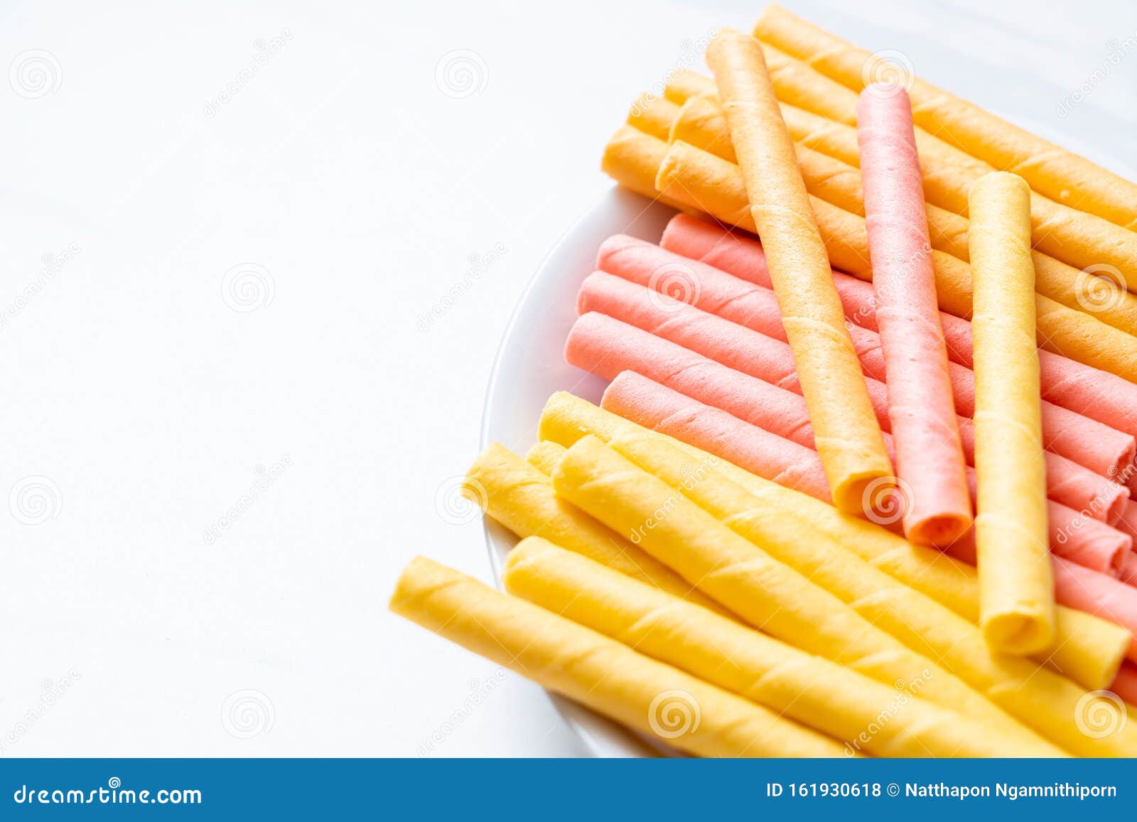 Colorful wafer stick roll stock photo. Image of bakery - 161930618
