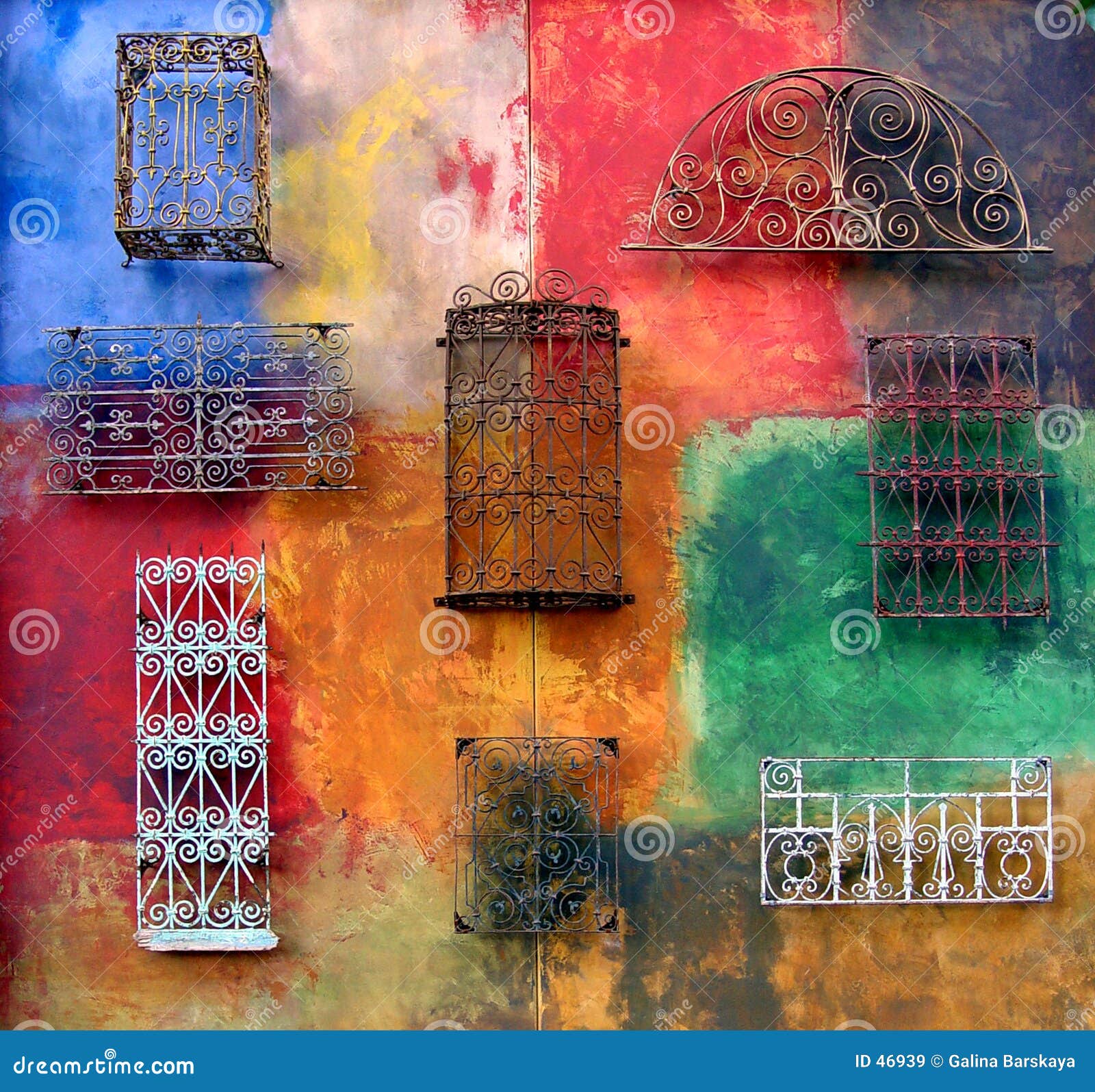 Colorful wall stock image. Image of artistic, building, painted - 46939