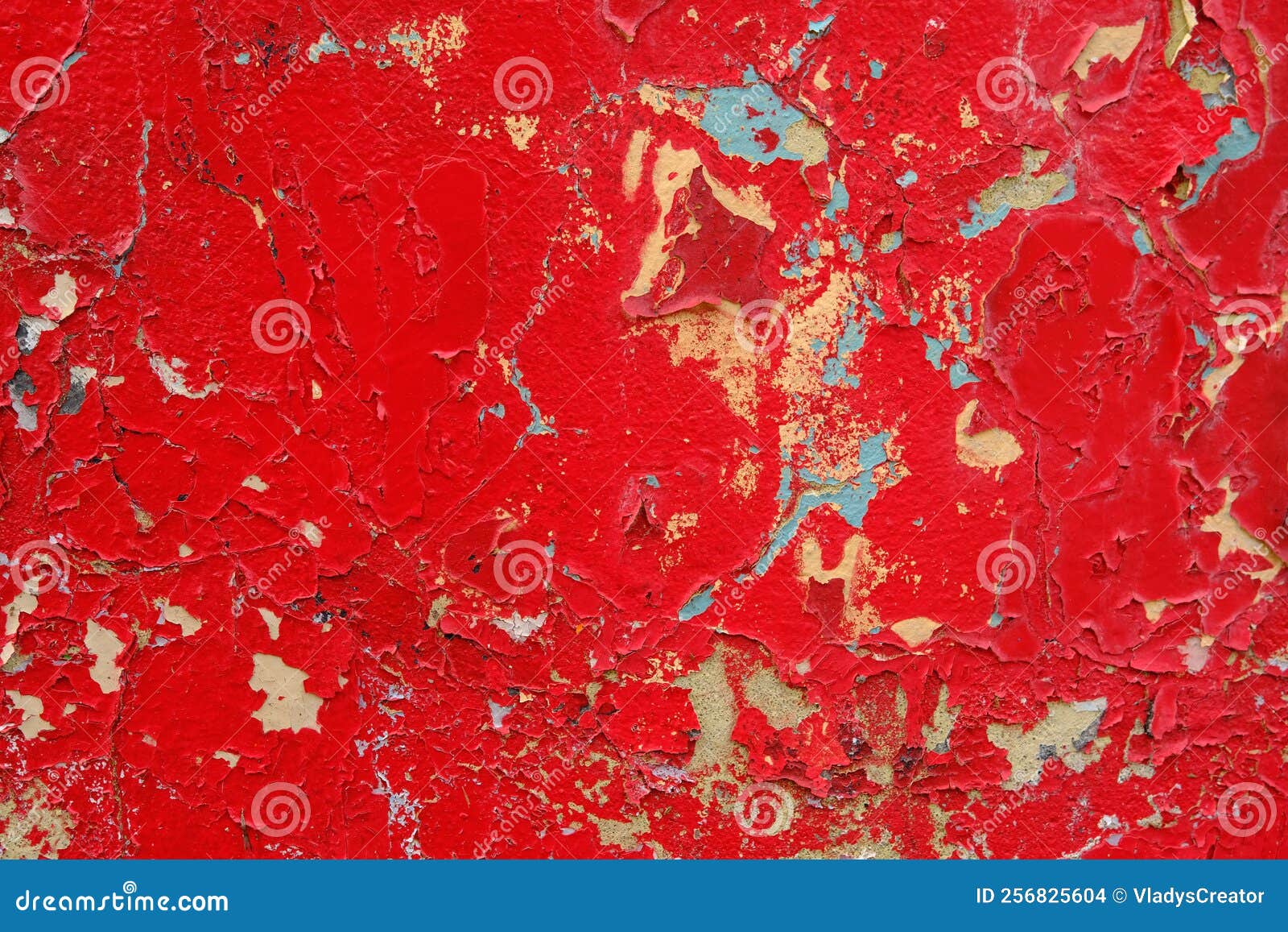 Colorful Wall Background with Damaged Paints of Red Stock Photo - Image ...