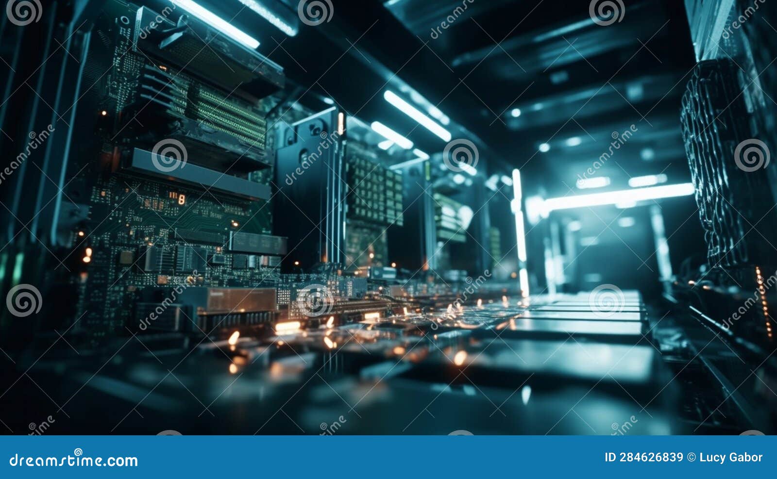 Colorful Wall Circuit Texture Image. 3D Effect Stock Illustration ...