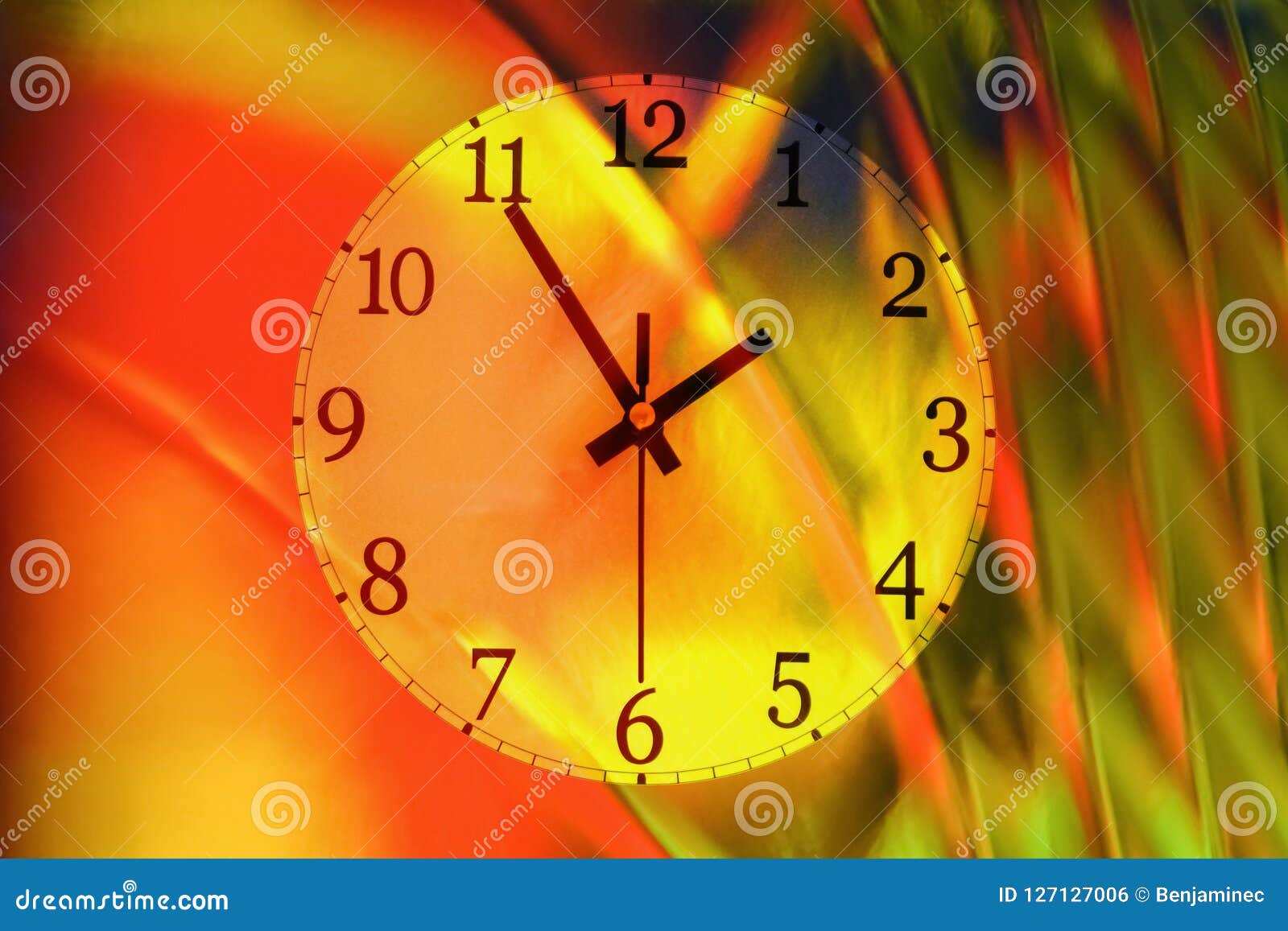 Colorful wall clock stock photo. Image of chance, color - 127127006