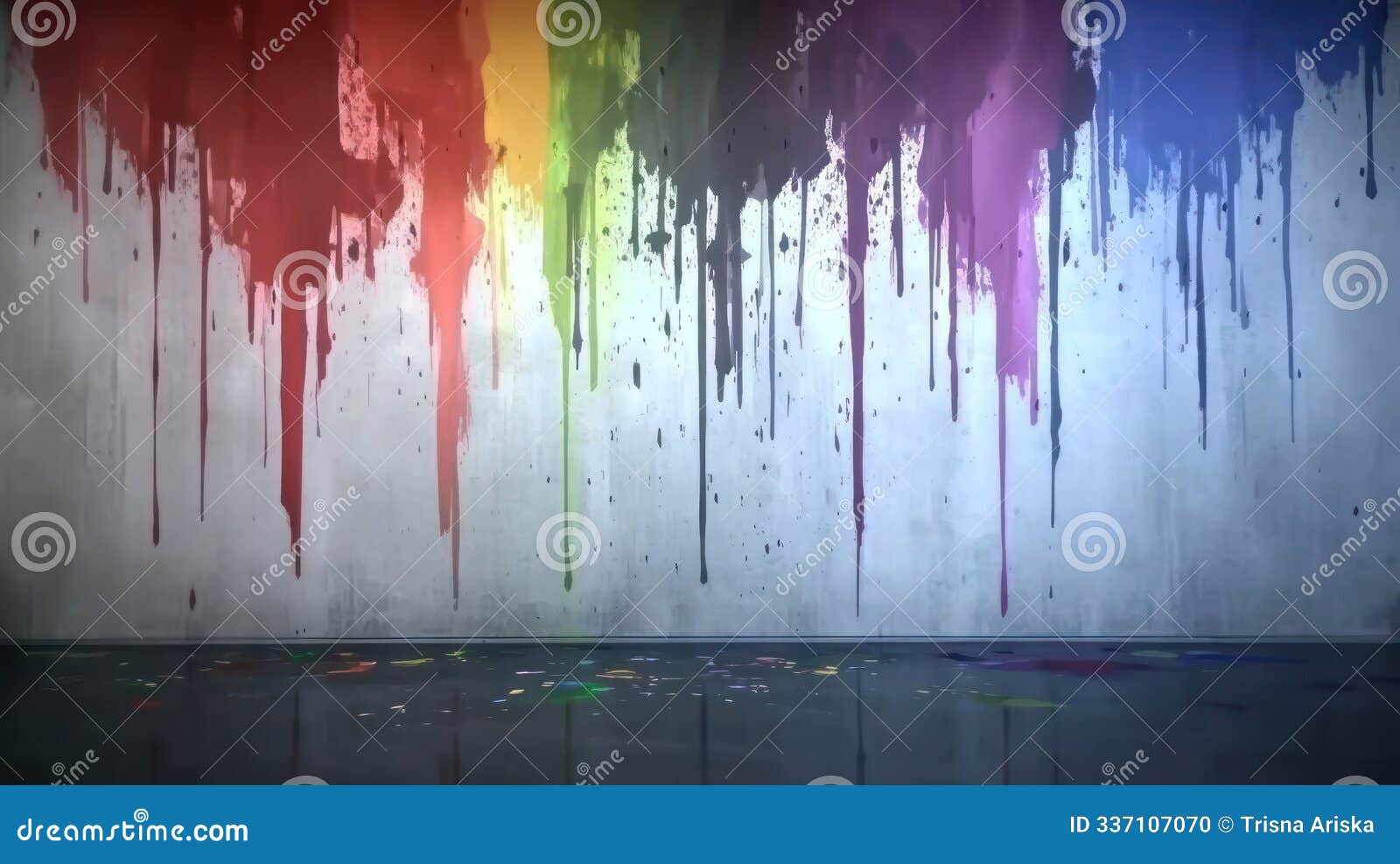 A Colorful Wall with Paint Drips, Creating an Artistic and Vibrant ...