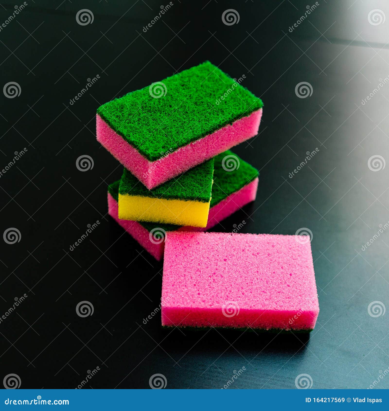 Colorful Washing Sponges for Washing Dishes Stock Image - Image of ...