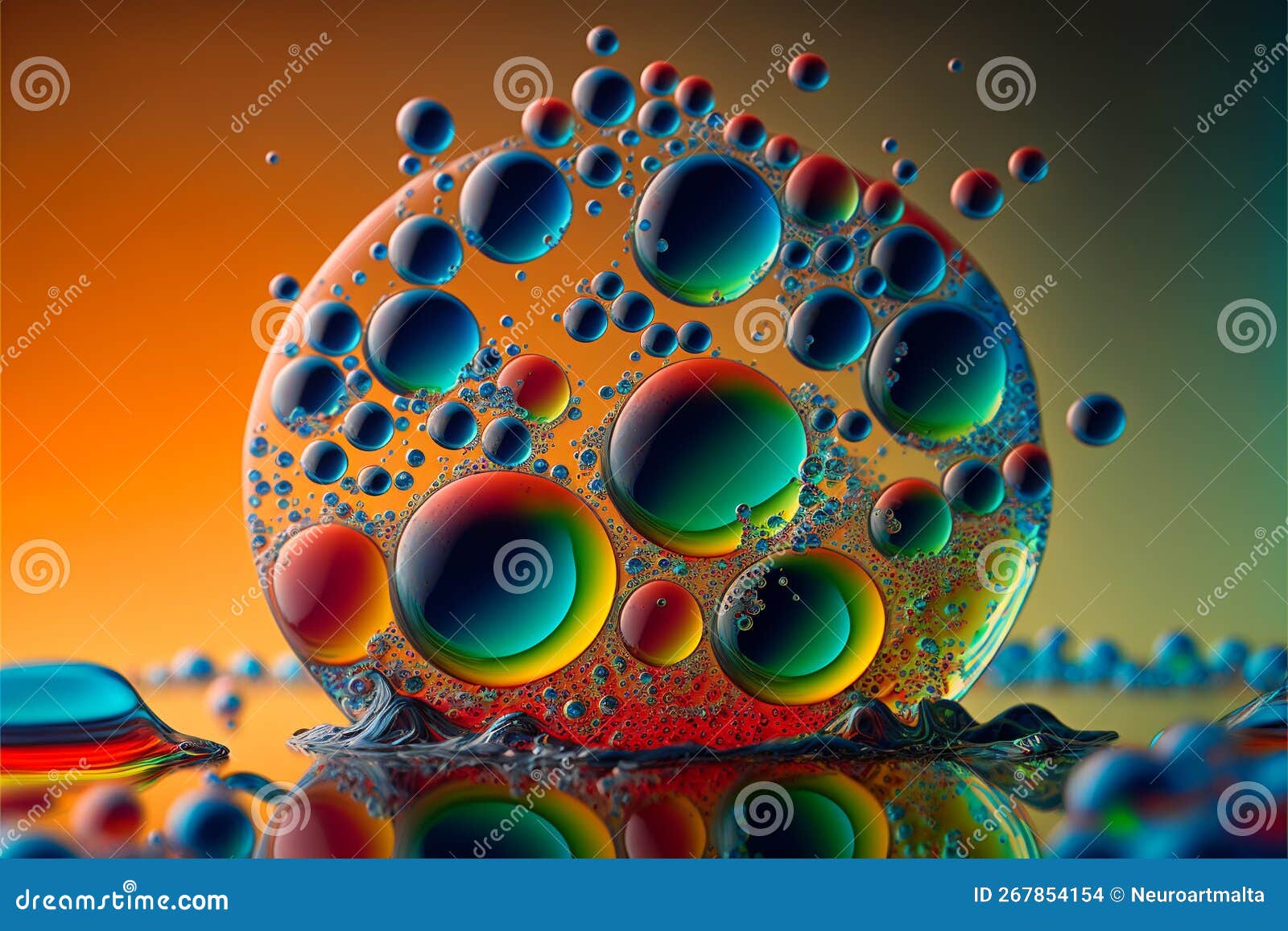 Colorful Water Bubbles stock illustration. Illustration of visual ...