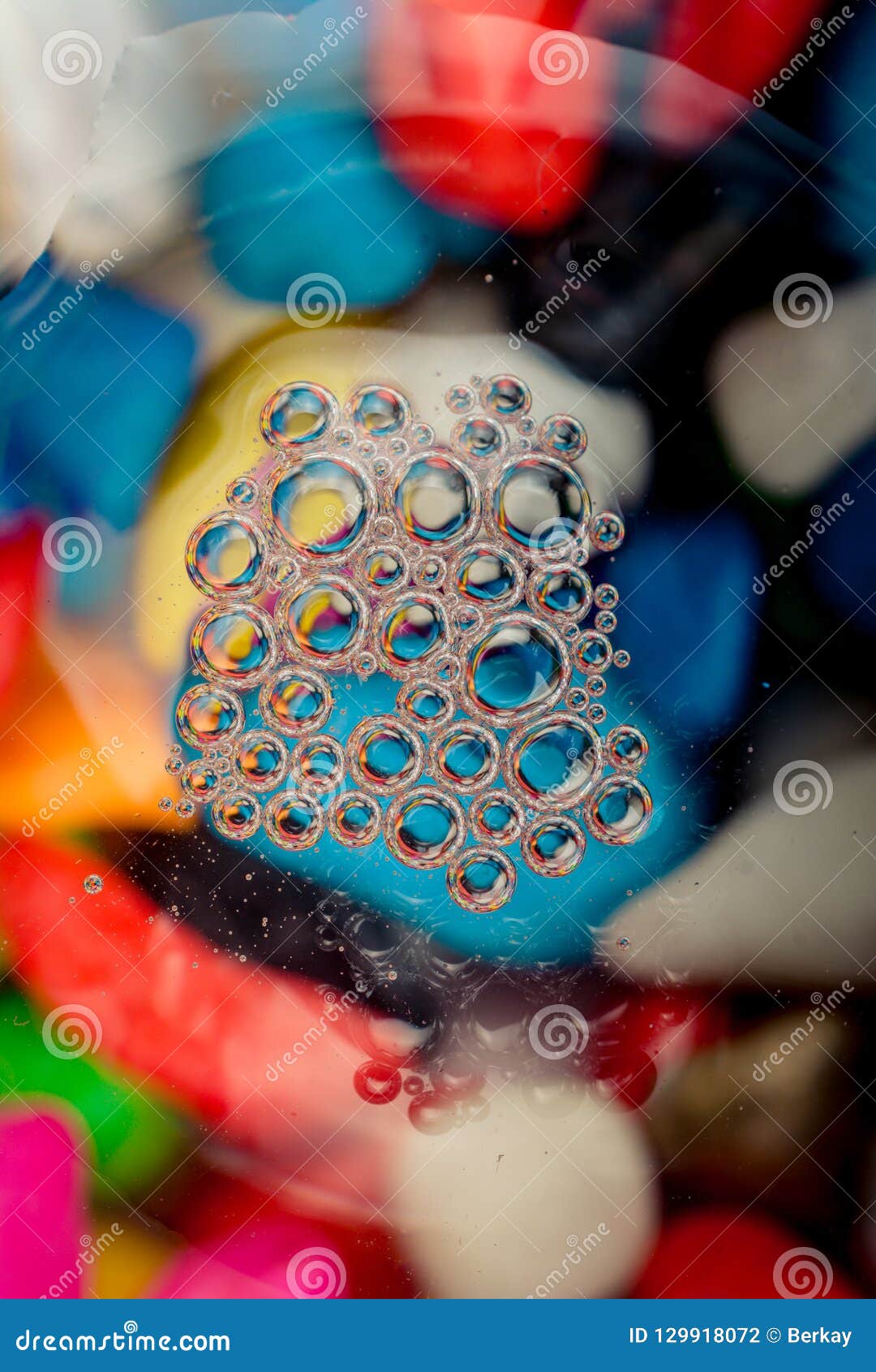 Colorful Water Bubbles on a Glass Ground Stock Photo - Image of splash ...