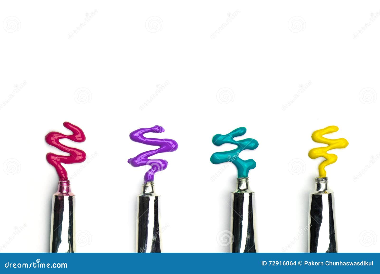 Colorful water color tubes stock photo. Image of equipment - 72916064