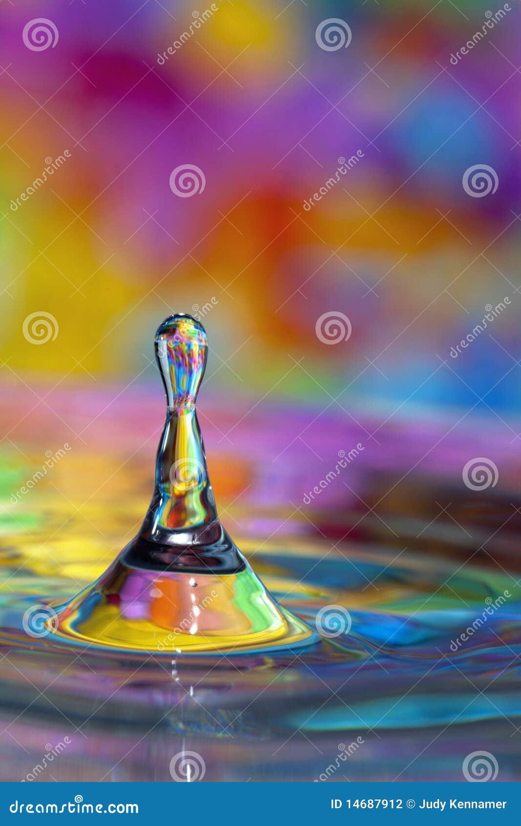 Colorful Water Drop and Splash Stock Photo - Image of cool, flowing ...