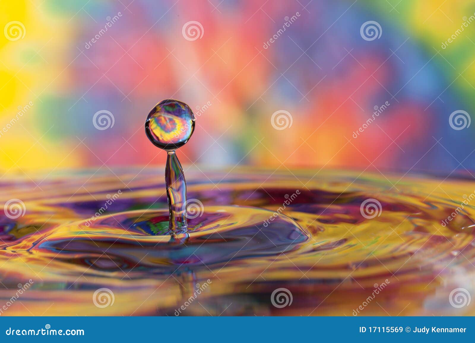 Colorful Water Drop and Splash Stock Image - Image of clean, cold: 17115569