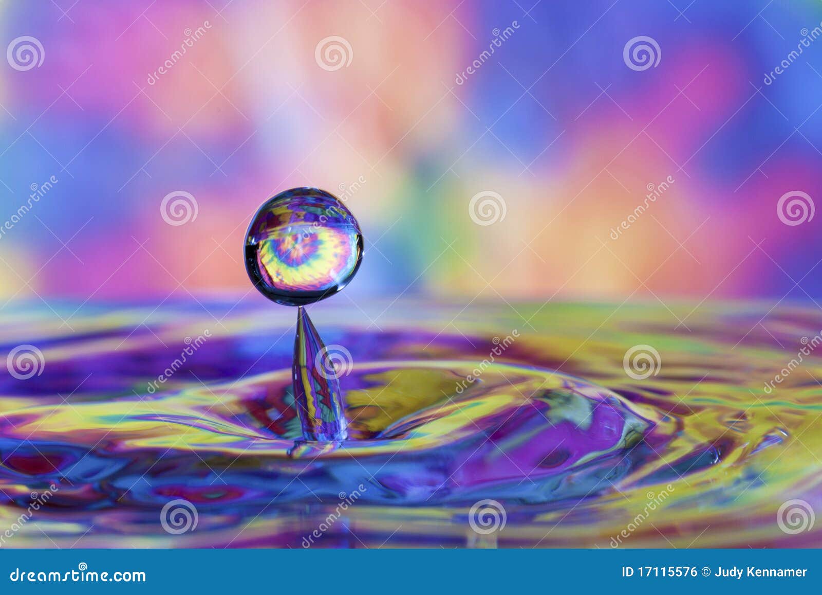 Colorful Water Drop and Splash Stock Photo - Image of blue, liquid ...