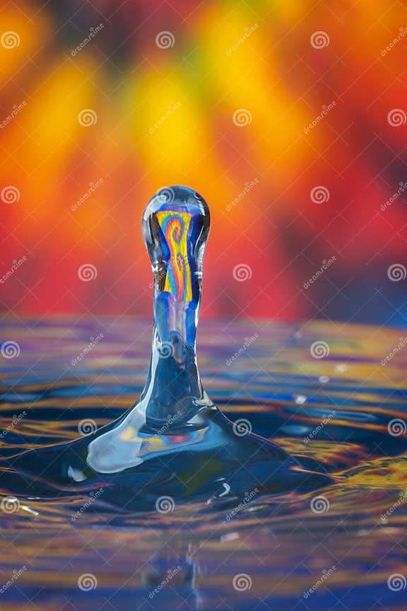 Colorful Water Drop and Splash Stock Image - Image of nature, aqua ...