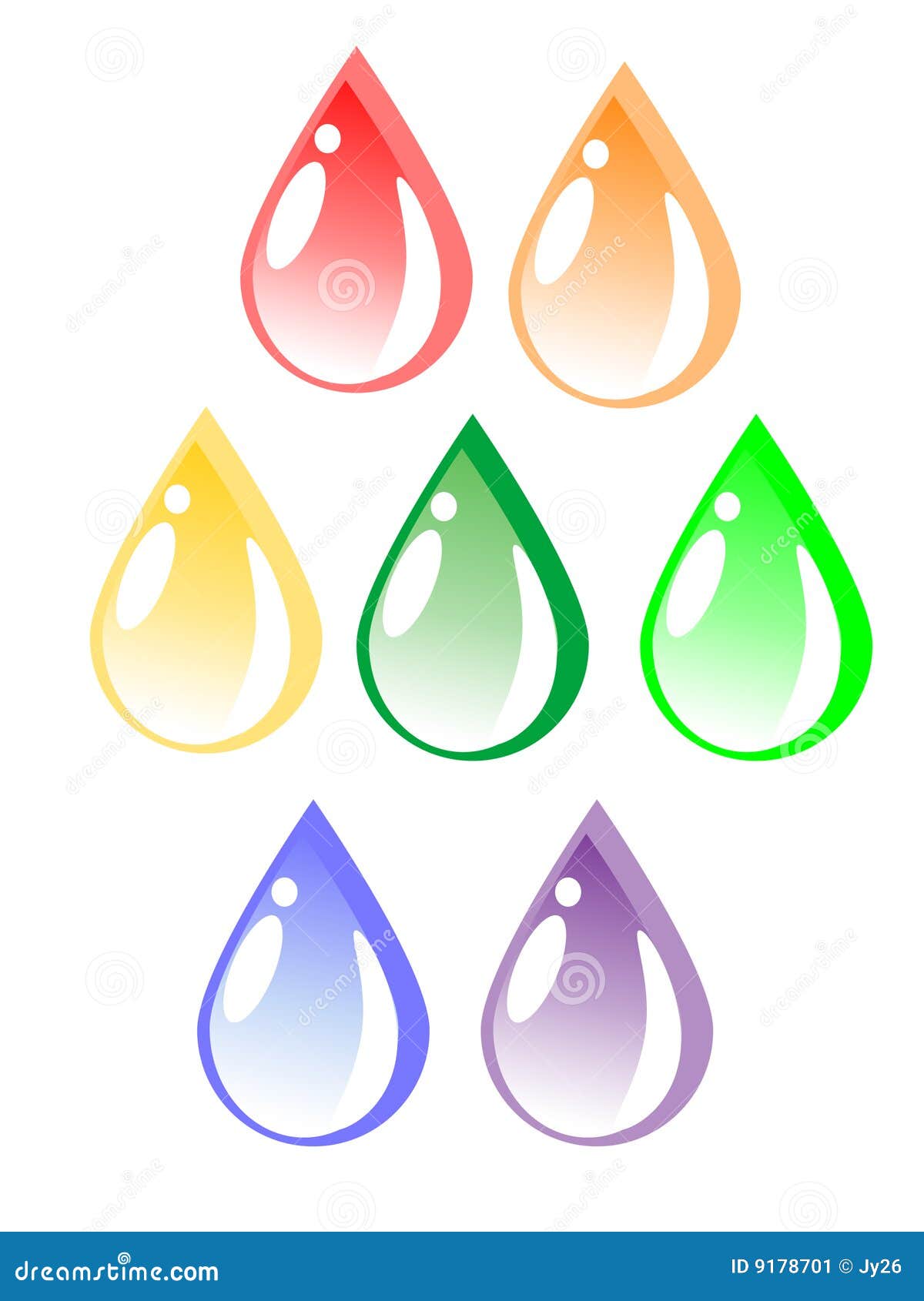 Colorful Water Drop (vector) Stock Vector - Illustration of rainbow ...