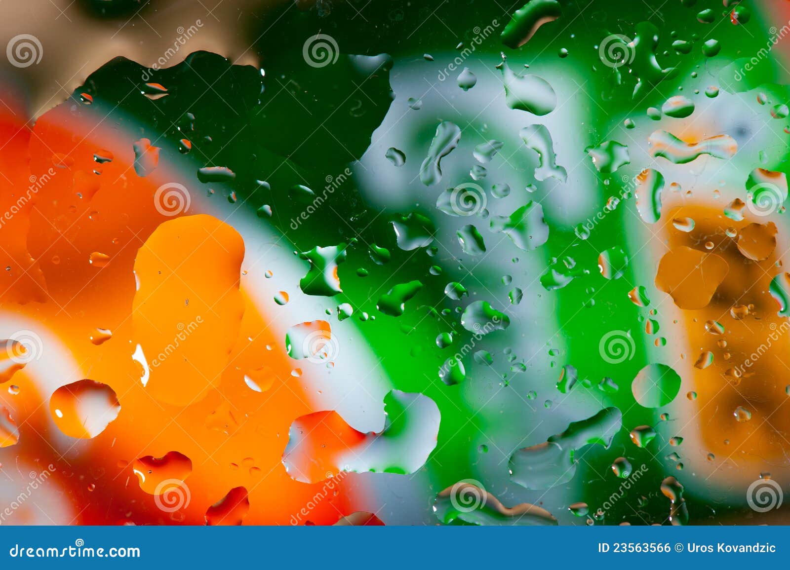 Colorful water droplets stock photo. Image of reflection - 23563566