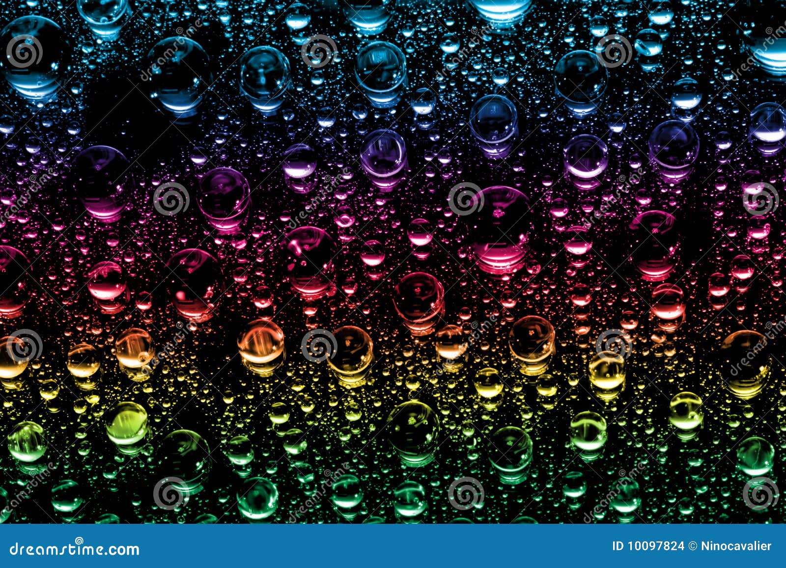 Colorful water drops stock photo. Image of background - 10097824