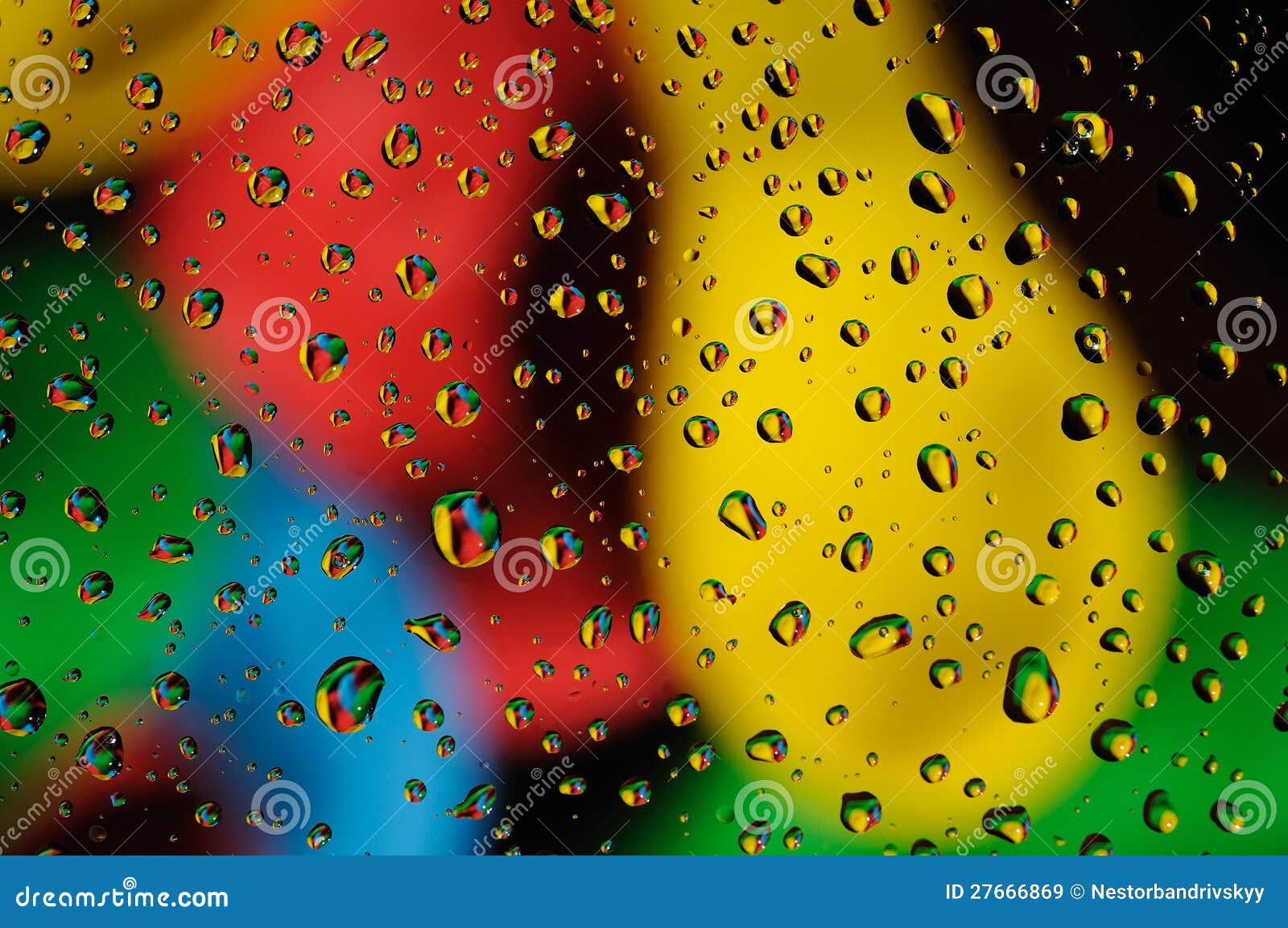Colorful water drops stock image. Image of clear, raindrop - 27666869