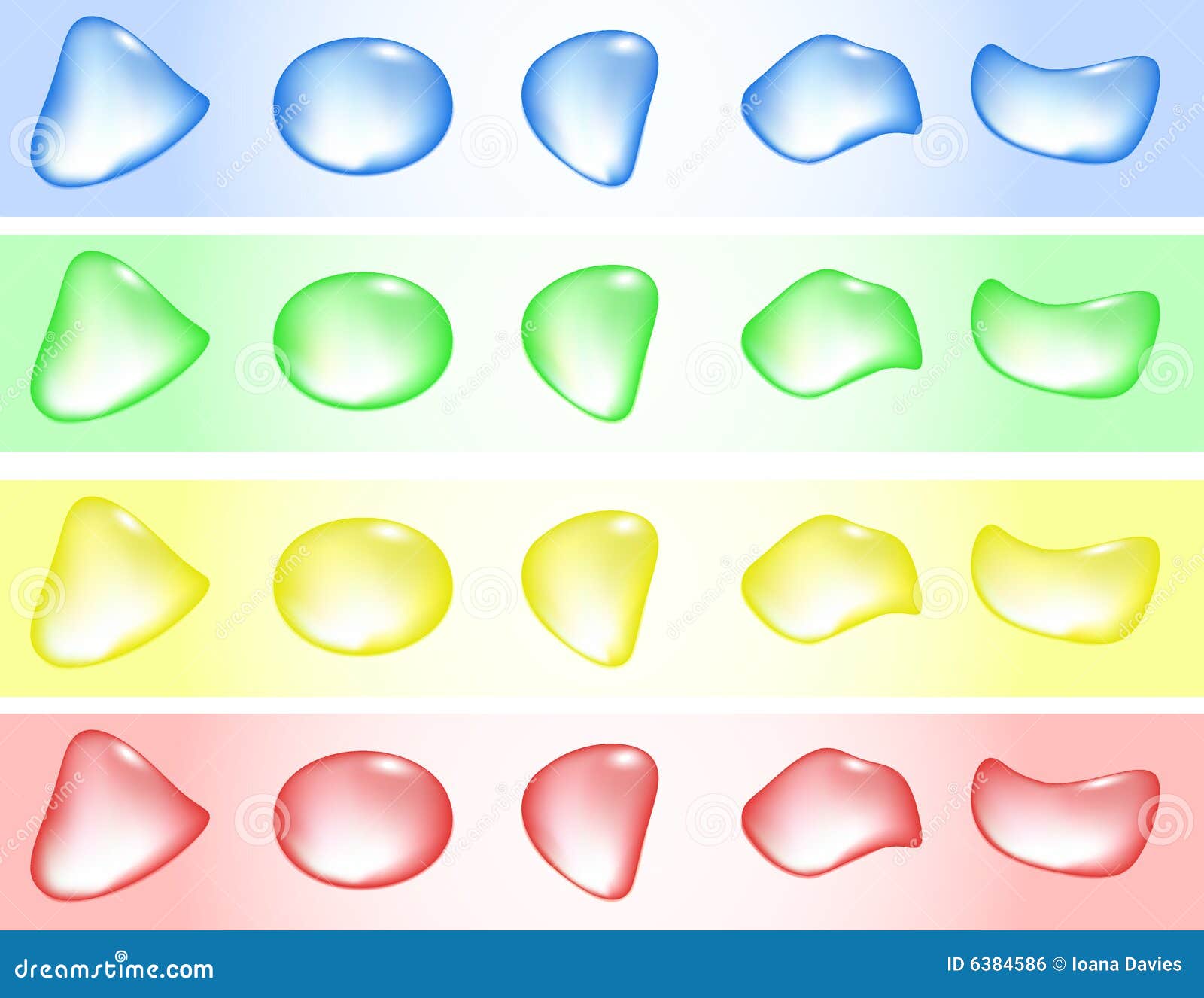 Colorful water drops stock vector. Illustration of close - 6384586