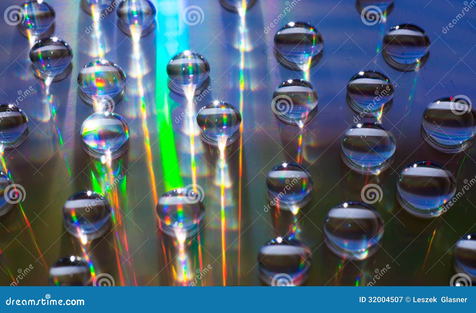 Colorful Water Drops on CD/DVD Stock Image - Image of design, party ...
