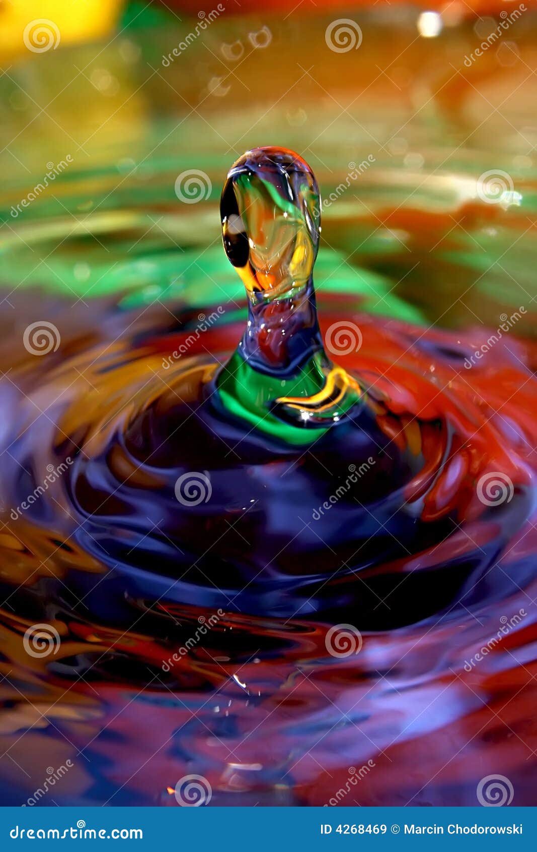 Colorful water drops macro stock image. Image of drops - 4268469